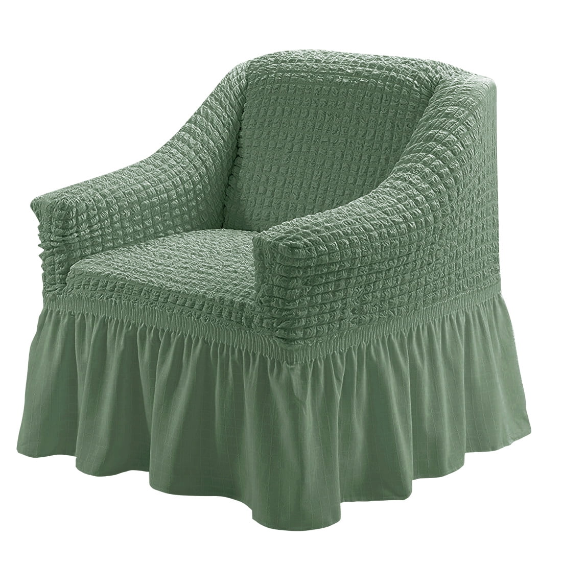 Homore 1 Piece Sofa Slipcover with Pleated Ruffled Skirt Washable High ...