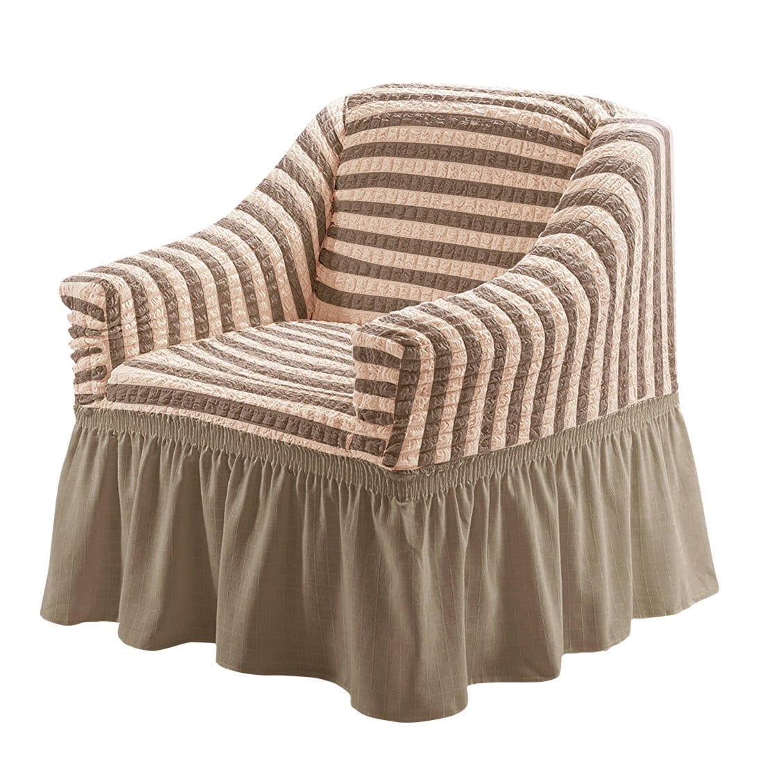 Homore 1 Piece Sofa Slipcover with Pleated Ruffled Skirt Washable High ...