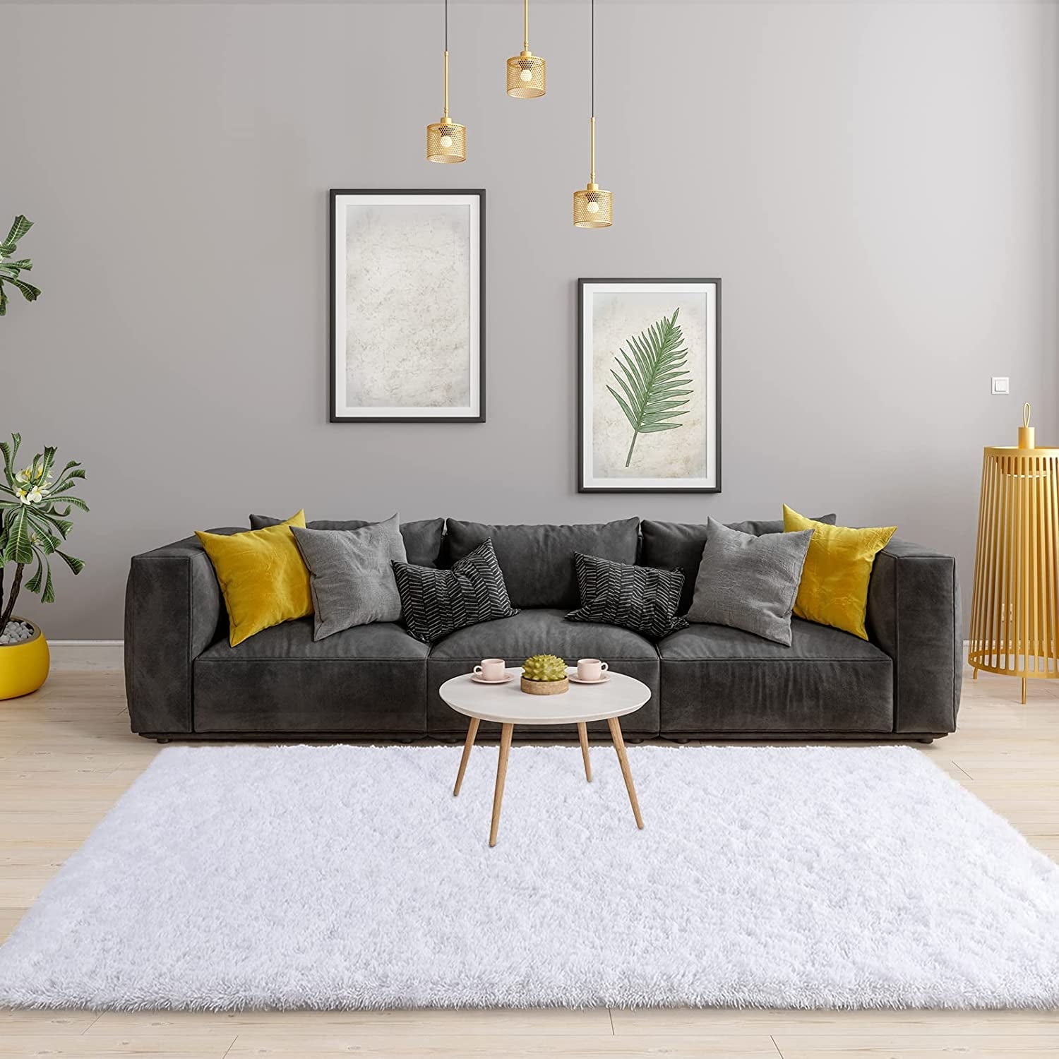 Homore Large Plush Area Rug, 6' x 9', Soft, Washable, for Bedroom ...