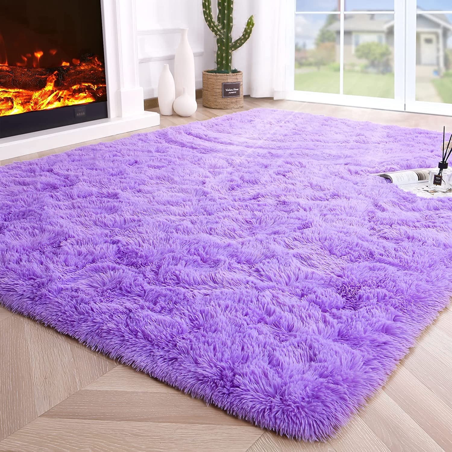 Homore Cute Fluffy Carpet Soft Washable Area Rugs for Bedroom/ Living ...