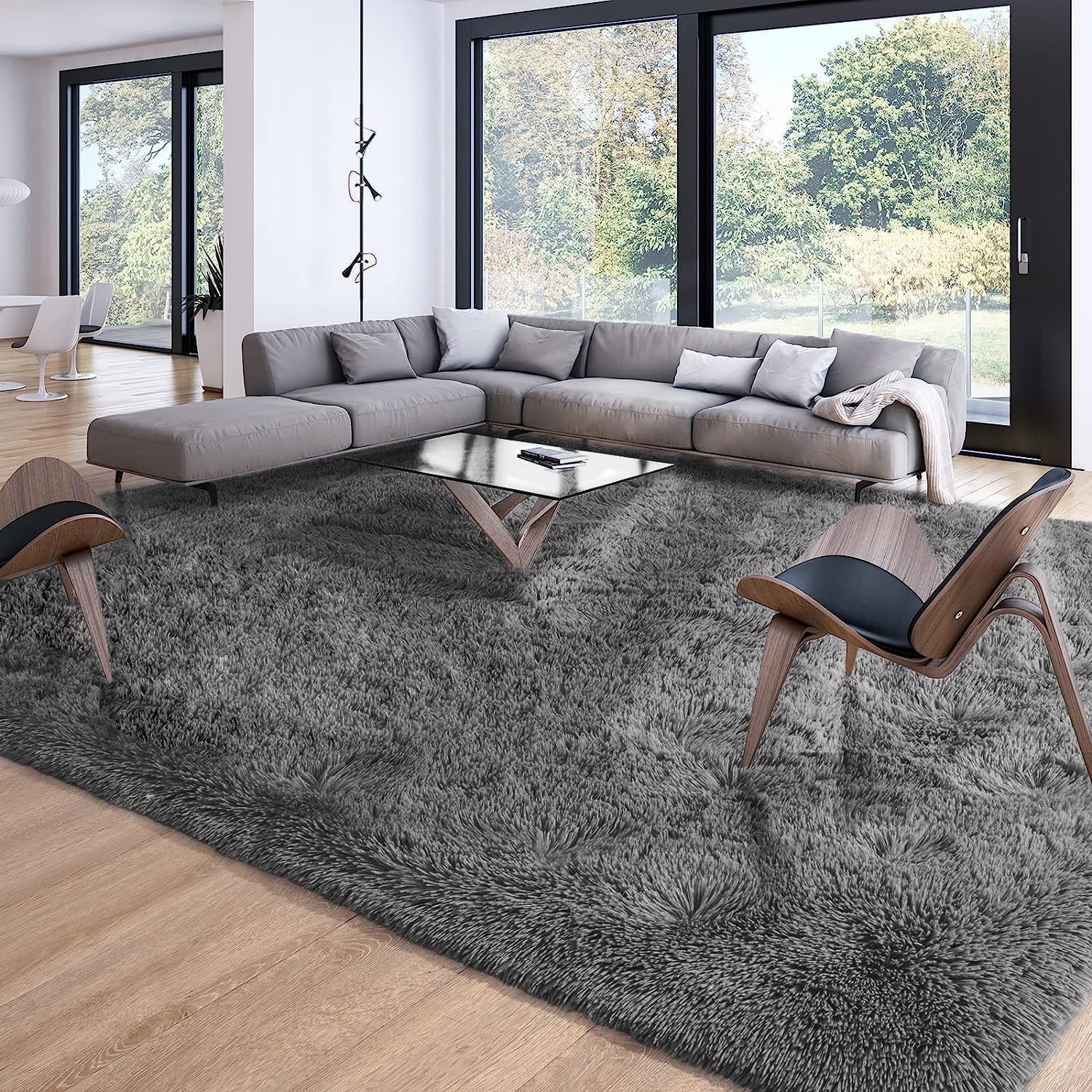 Homore Cute Fluffy Velvet Carpet Soft Washable Area Rugs for Bedroom ...
