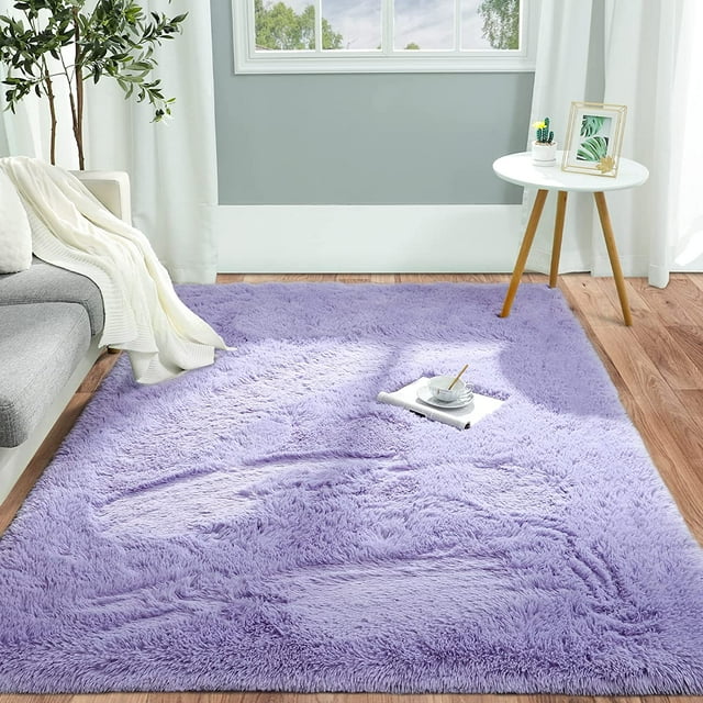 Homore Cute Fluffy Velvet Carpet Soft Washable Area Rugs for Kids Girls ...
