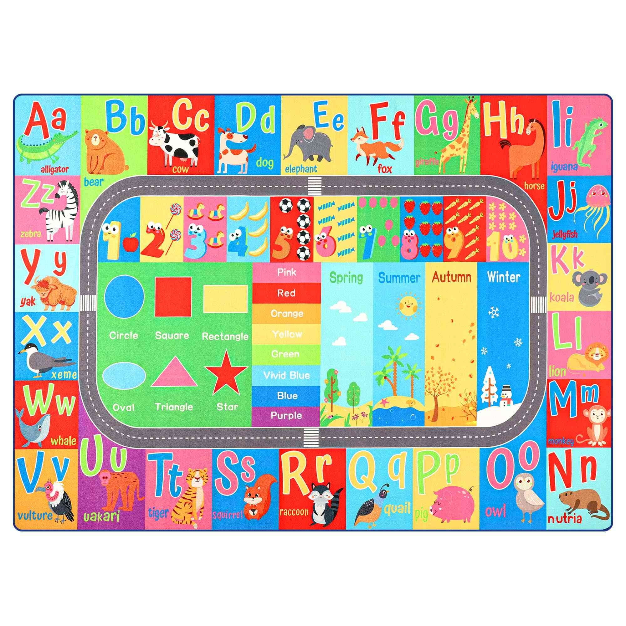 Homore Kids Learning Rugs Collection, Multicolor Kids Play Rugs ABC ...