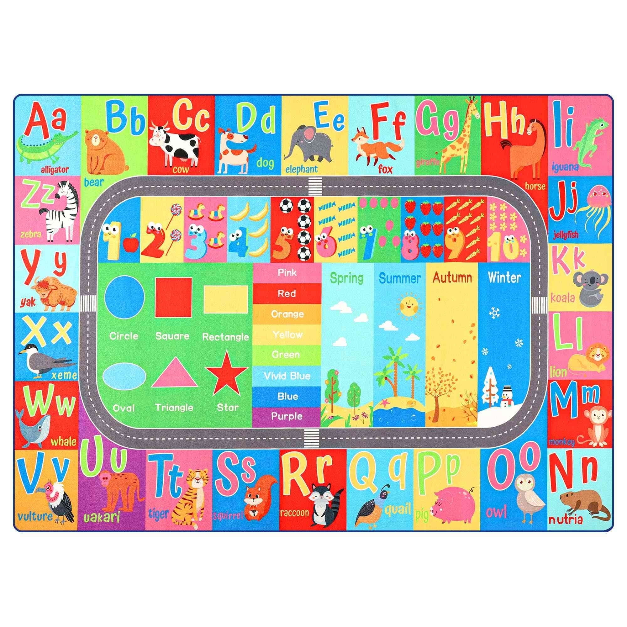 Homore Kids Learning Rugs Collection, Multicolor Kids Play Rugs ABC ...