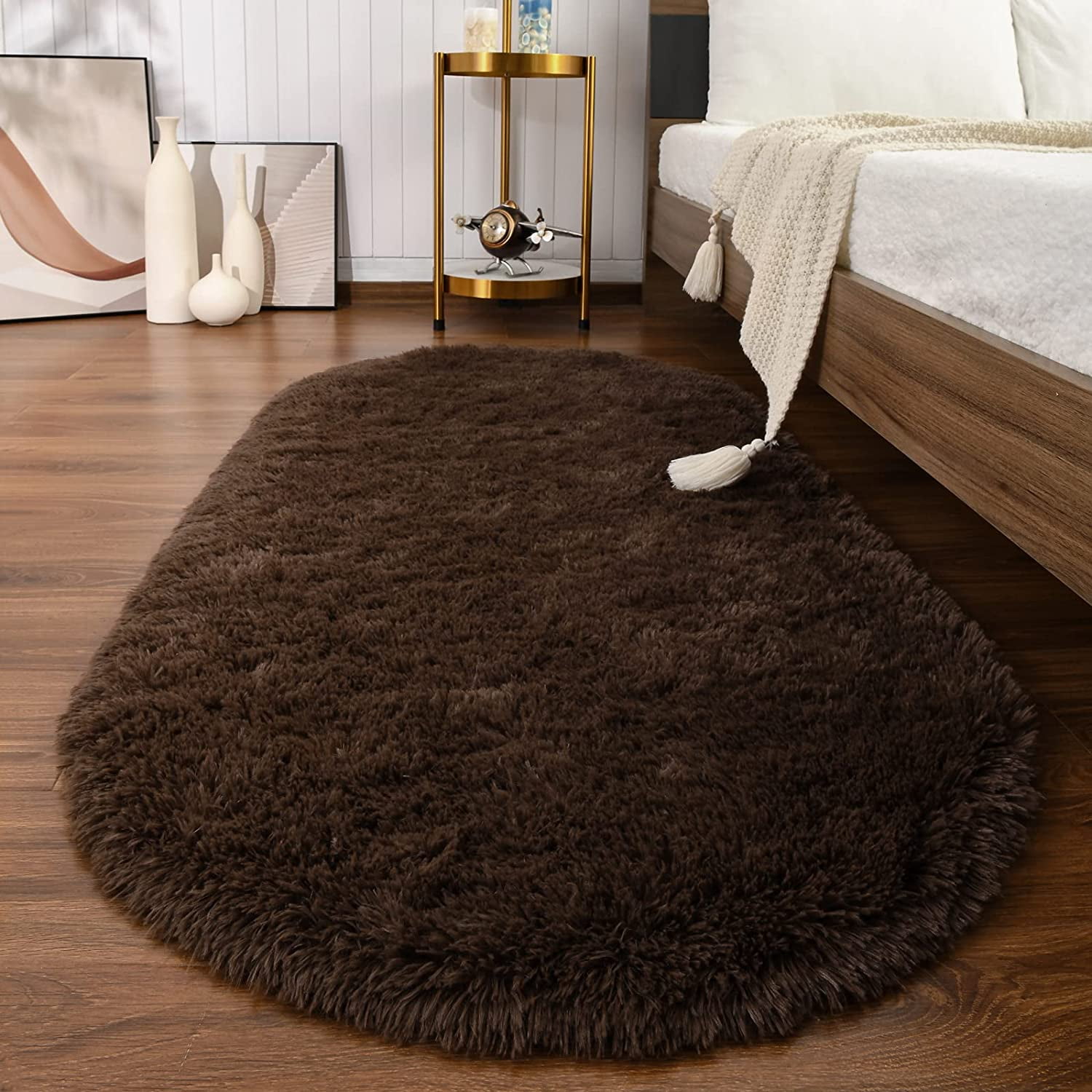 Homore Ultra Soft Modern Oval Rugs for Living Room, Washable Carpet, 2. ...