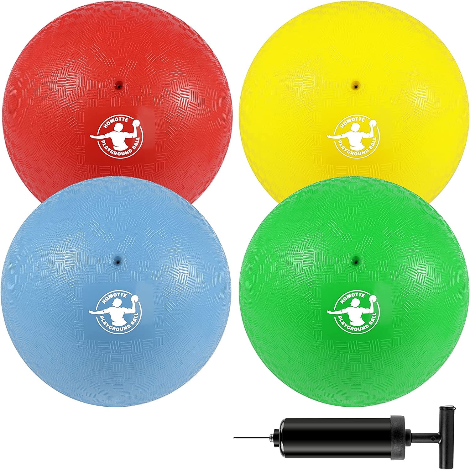 Homotte 8.5 Inch 4 Colors Playground Balls Set for Kids 3+, Adults ...