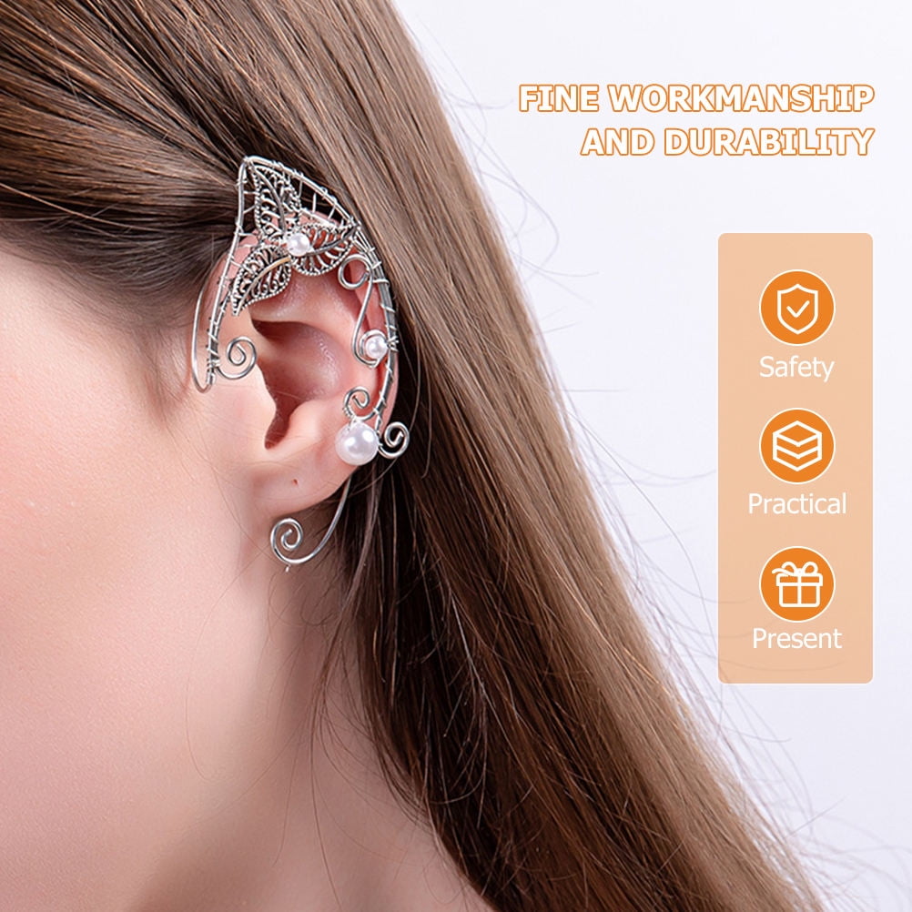 Homoyoyo 1 Pair Copper Fairy Ear Clip-on Hangers for Women, Chic ...