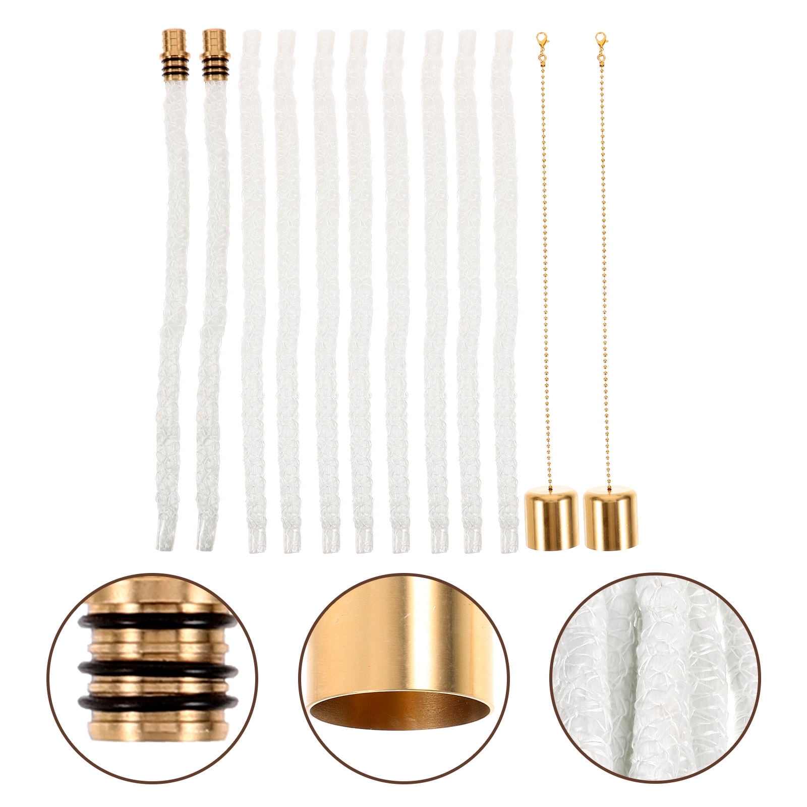 Homoyoyo 1 Set Oil Lamp Wicks with Holder Assorted Color Cylinder Wick ...