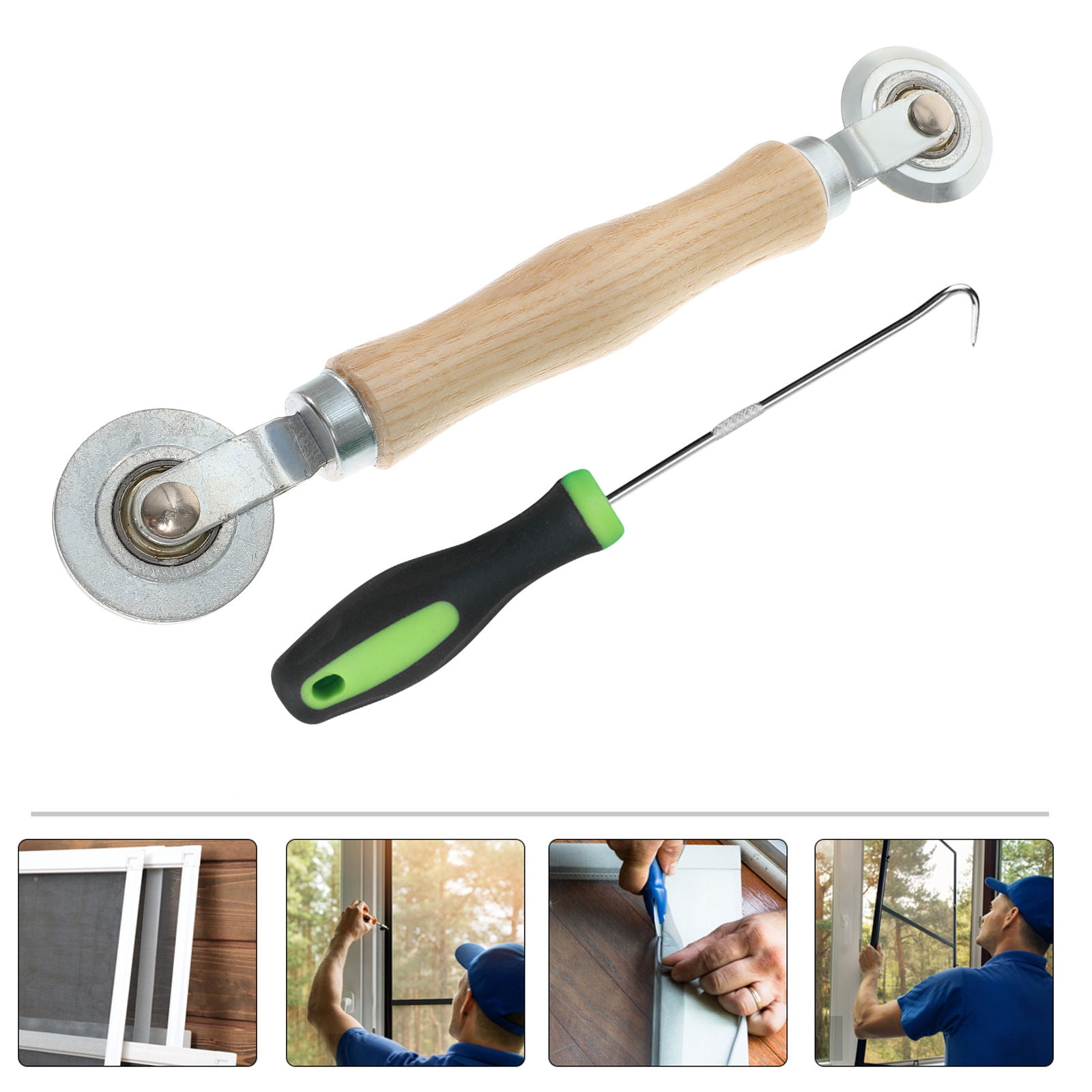 Homoyoyo 1 Set Window Screen Spline Roller Tool Replacement Repair Kit ...