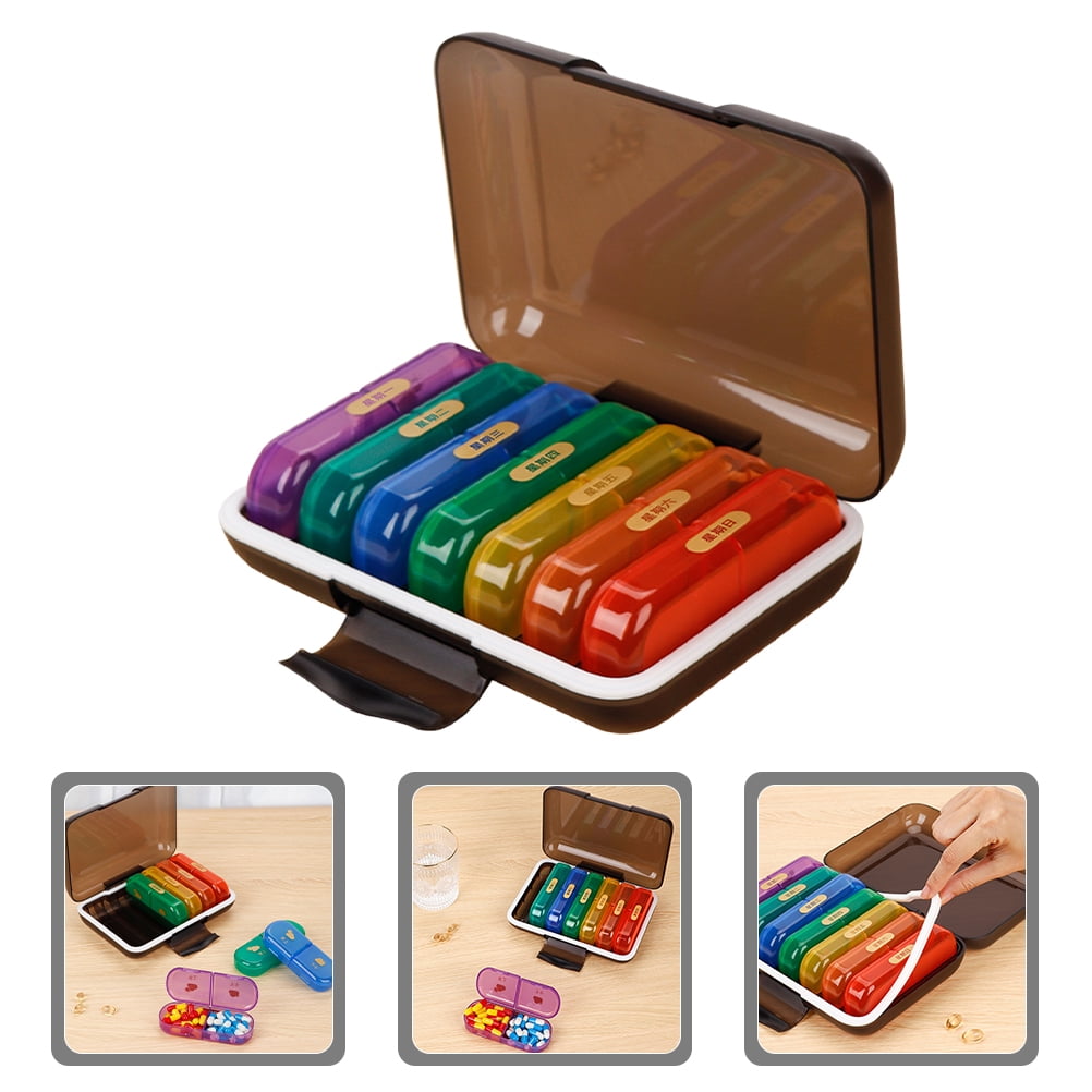 Homoyoyo 1 Set Weekly Pill Dispenser Assorted Color Abs Material ...