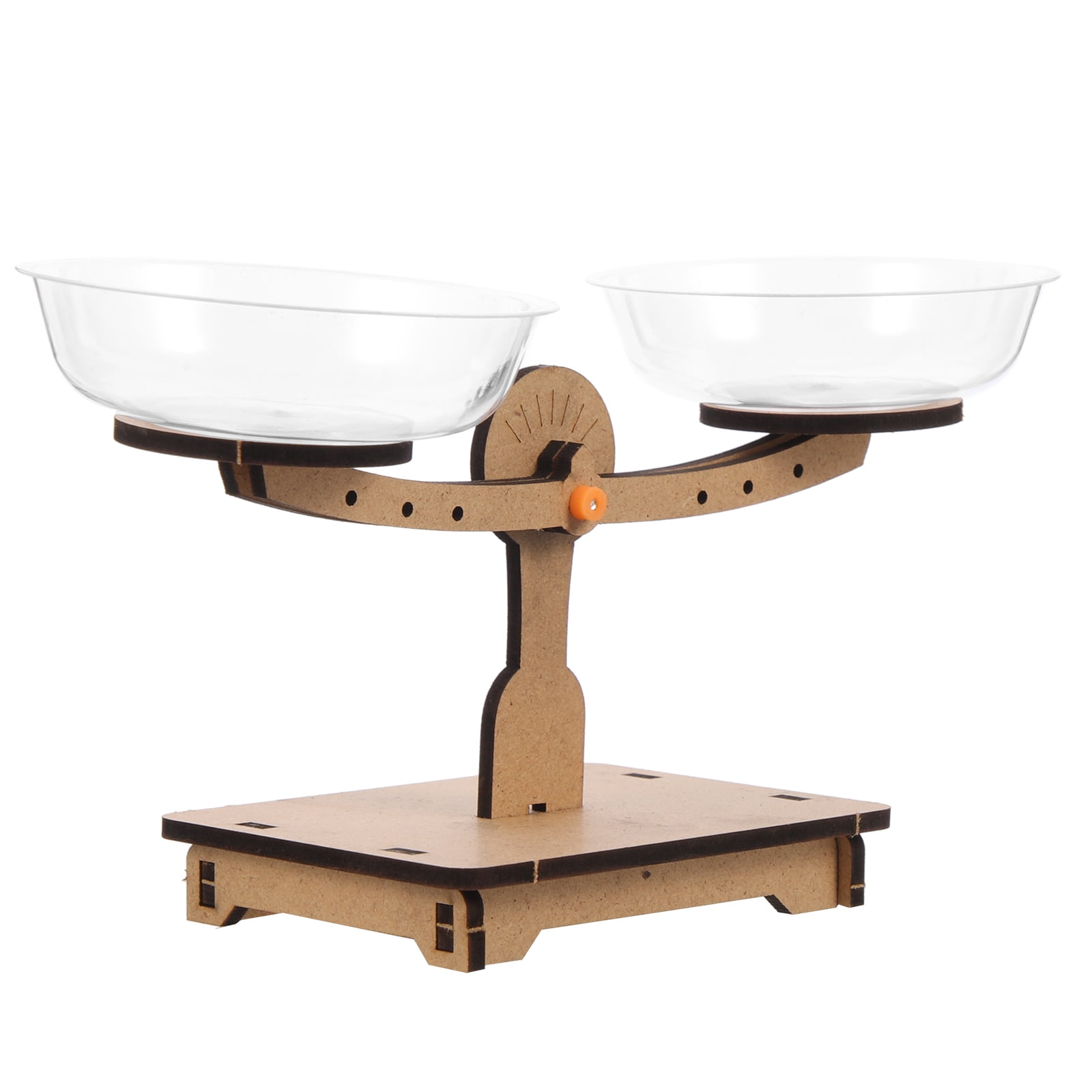 Homoyoyo Pan Balance Scale for Kids Balance Scale Toy Wooden Brown 1 ...