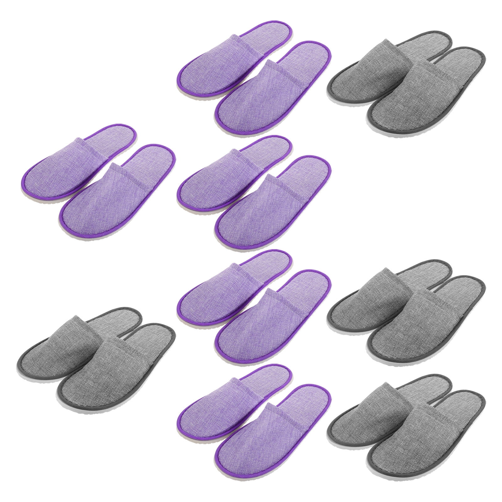 Homoyoyo 10 Pairs Disposable Slippers for Guests Assorted Color Flat ...