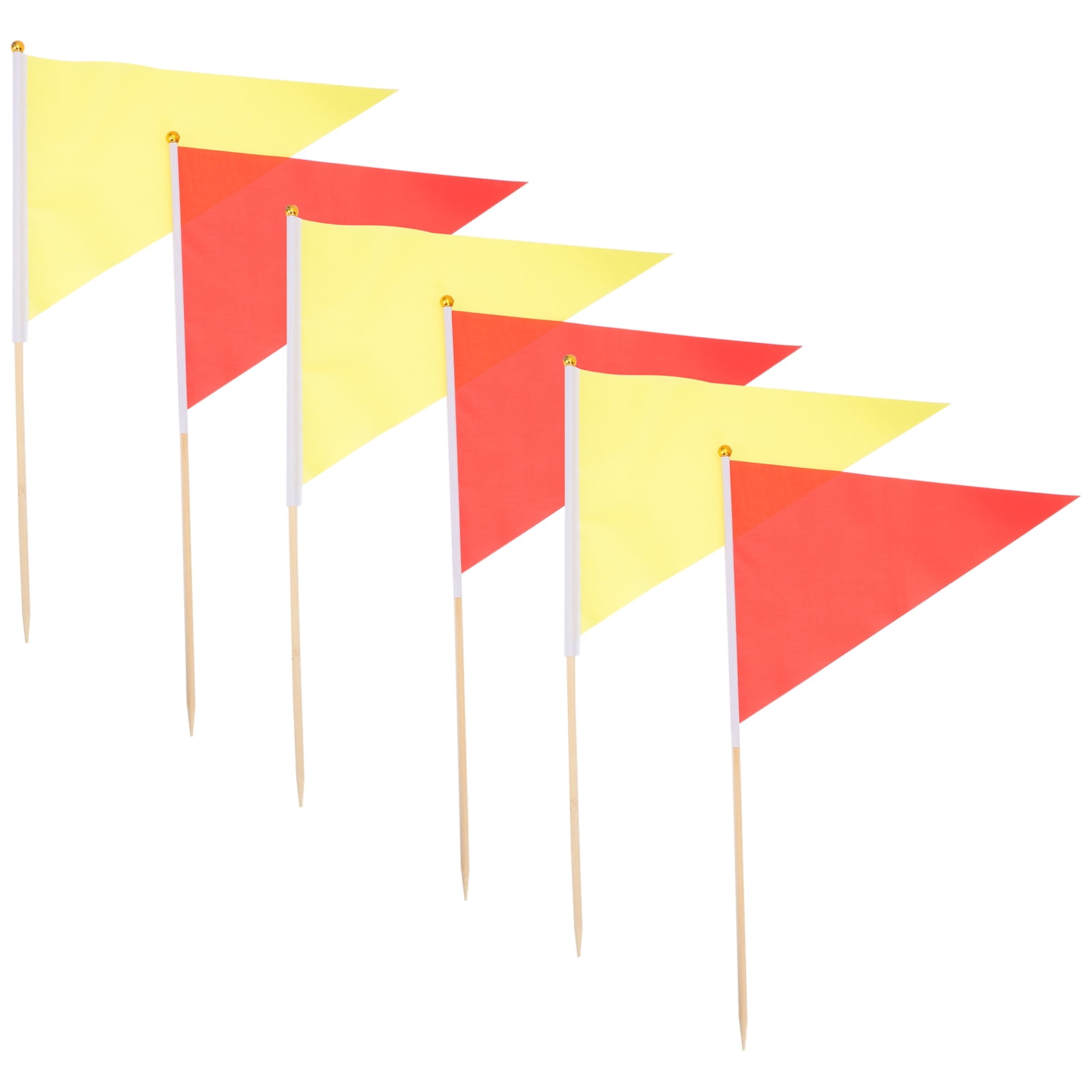 Homoyoyo 10pcs Lawn Marker Flags Triangle Flags Red Polyester - Walmart.com