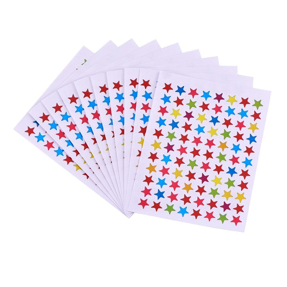 Homoyoyo Gradient Star Sticker Mixed Color Adhesive Sticker 10Pcs Diy ...