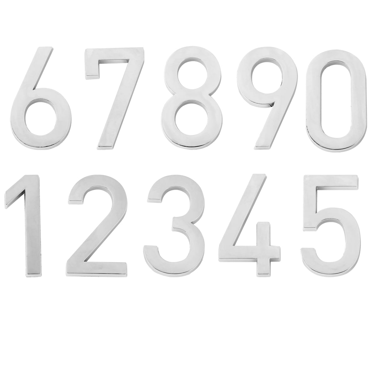 Homoyoyo Modern Rectangular ABS Silver Self Adhesive Door Number ...