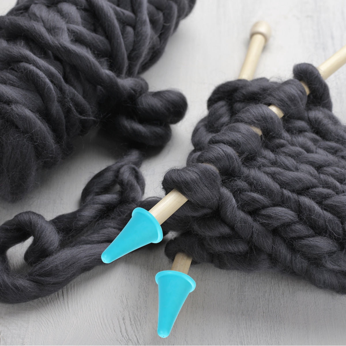 Homoyoyo Silicone Knitting Needle Caps Stopper Set 10 Pcs for Yarn ...