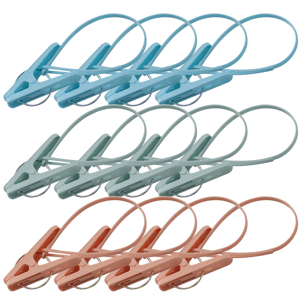 Homoyoyo Clothesline Accessories Clothing Clips Assorted Color 12pcs ...