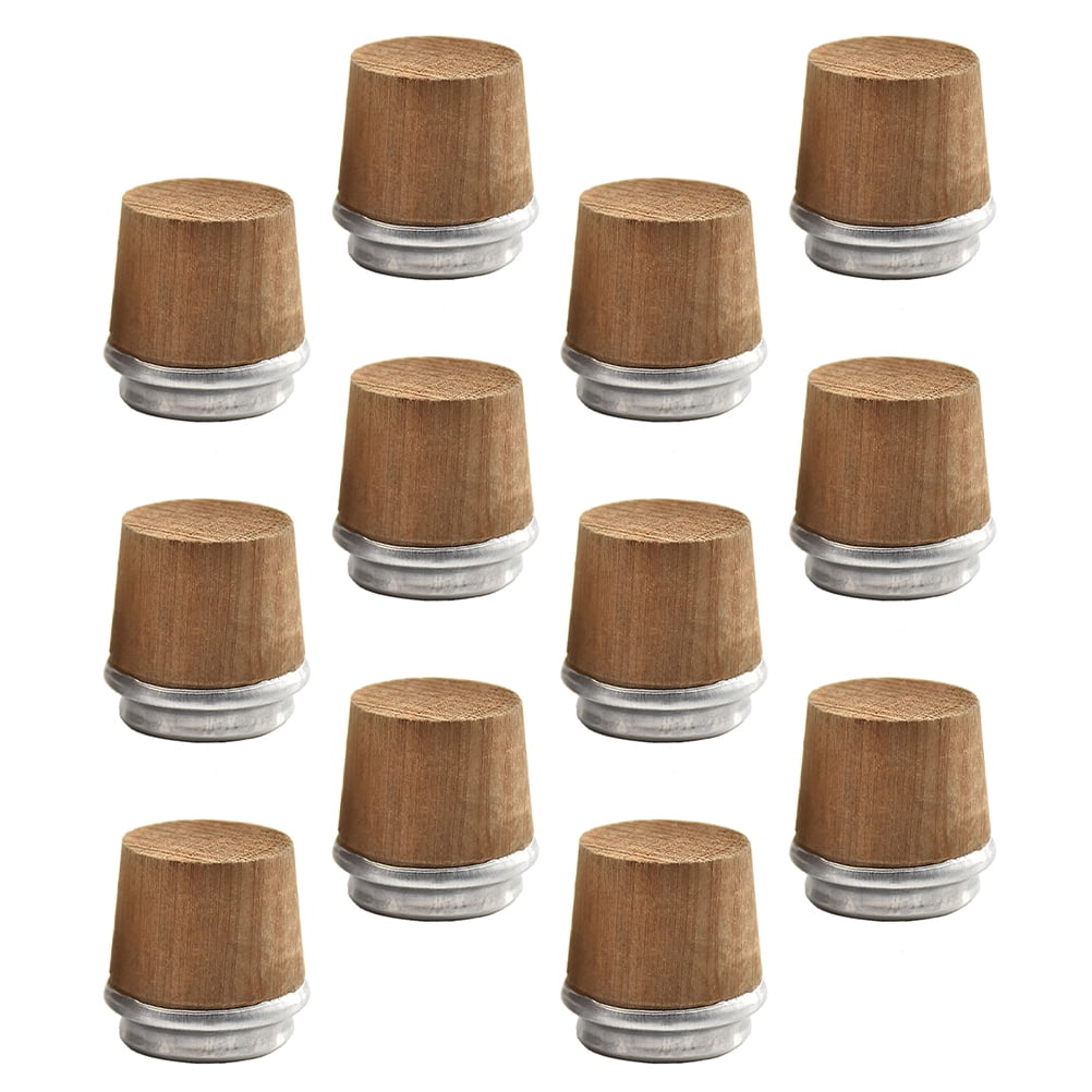 Homoyoyo 12Pcs Wood Coffee Color Cork Plugs for Kettle Bottles Sealing ...
