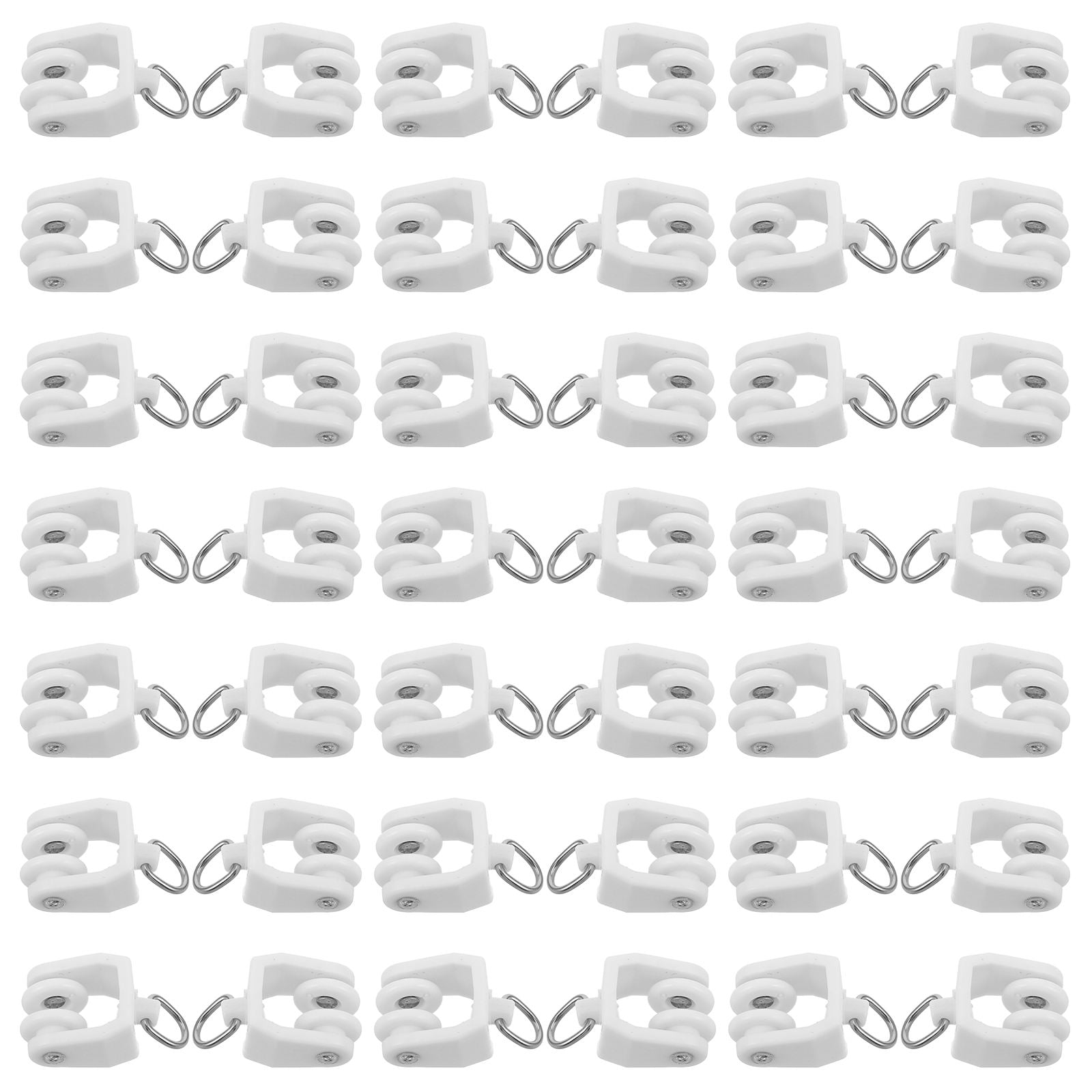 Homoyoyo White Ceiling Curtain Track Rollers, 140 Pcs Plastic Smooth ...