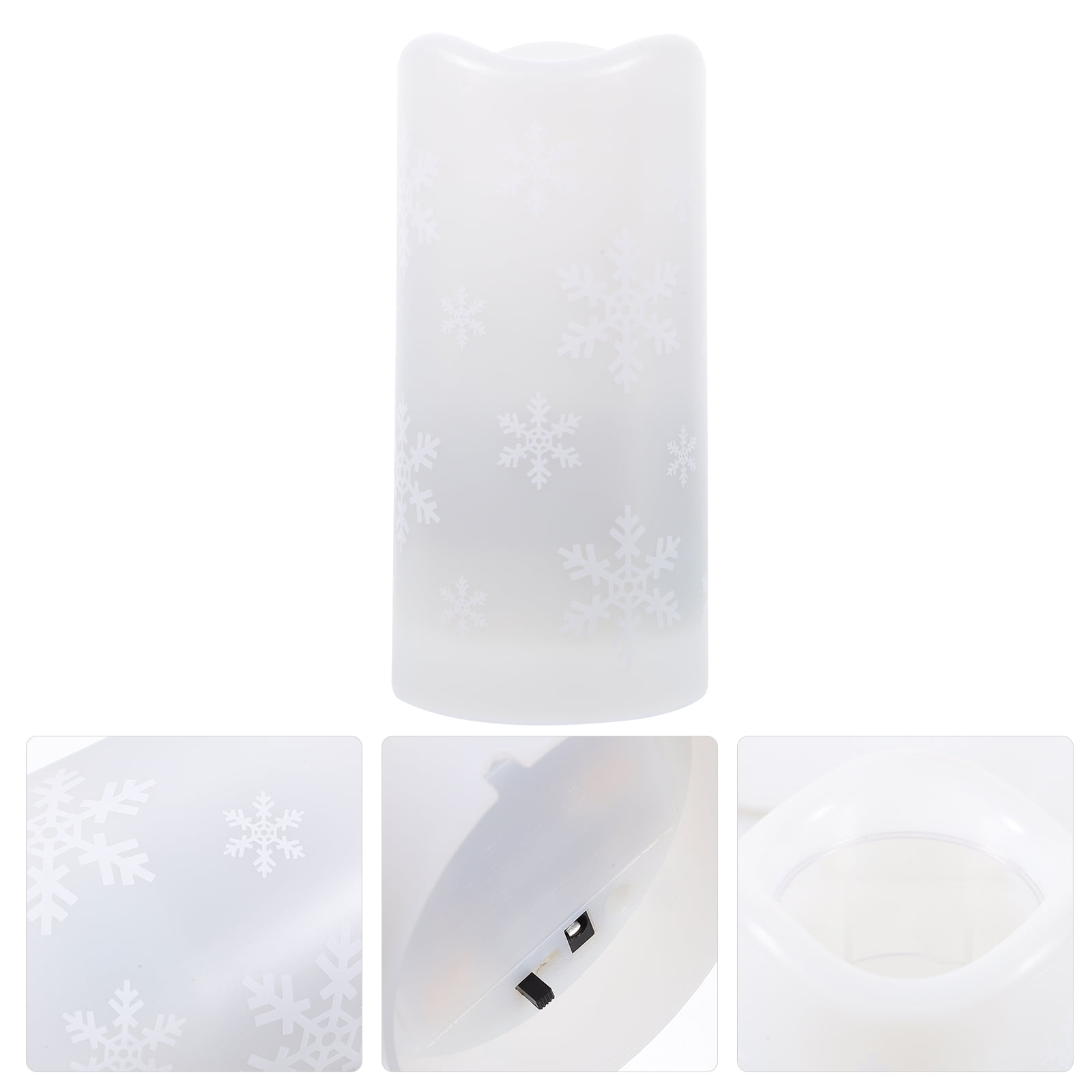 Homoyoyo 1Pack Led Snowflake Projector Candle for Indoor Events 7.4X7 ...