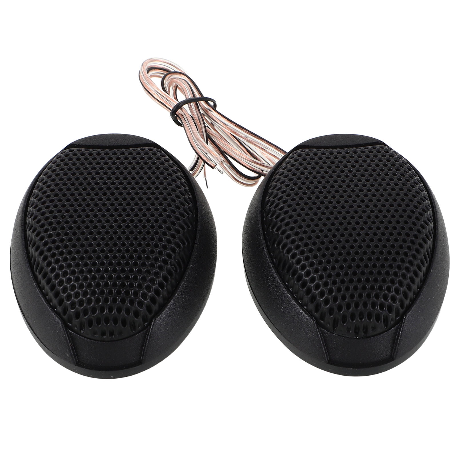 Homoyoyo 1Pair Car Stereo Tweeter Speakers Black Dome Unit Clear ...