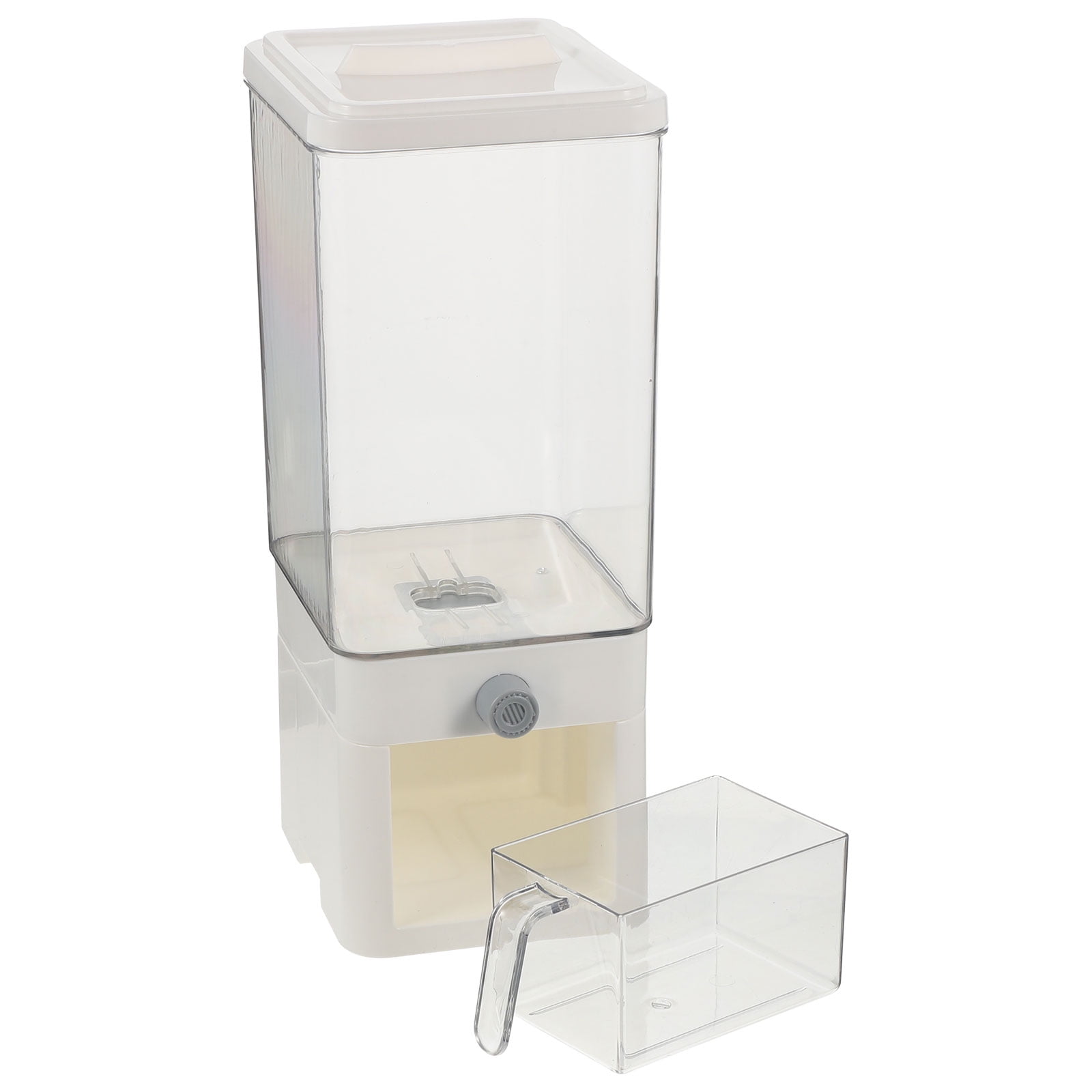 Homoyoyo 1Set Grain Storage Container Dispenser White 3.75L Capacity ...