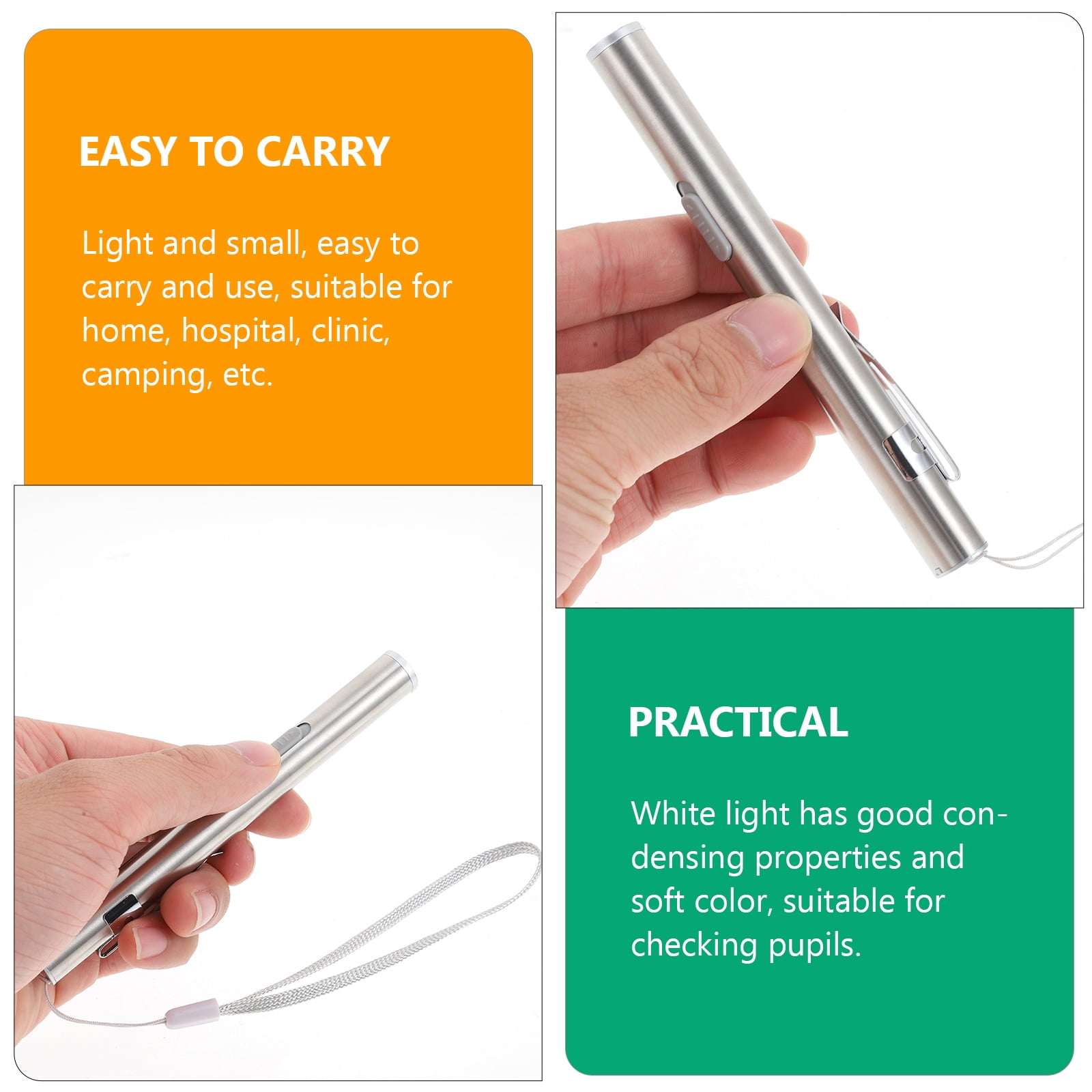 Homoyoyo Oral Inspection Lamp Pupil Examination Silver 1 Set 5.1x0.6x0 ...