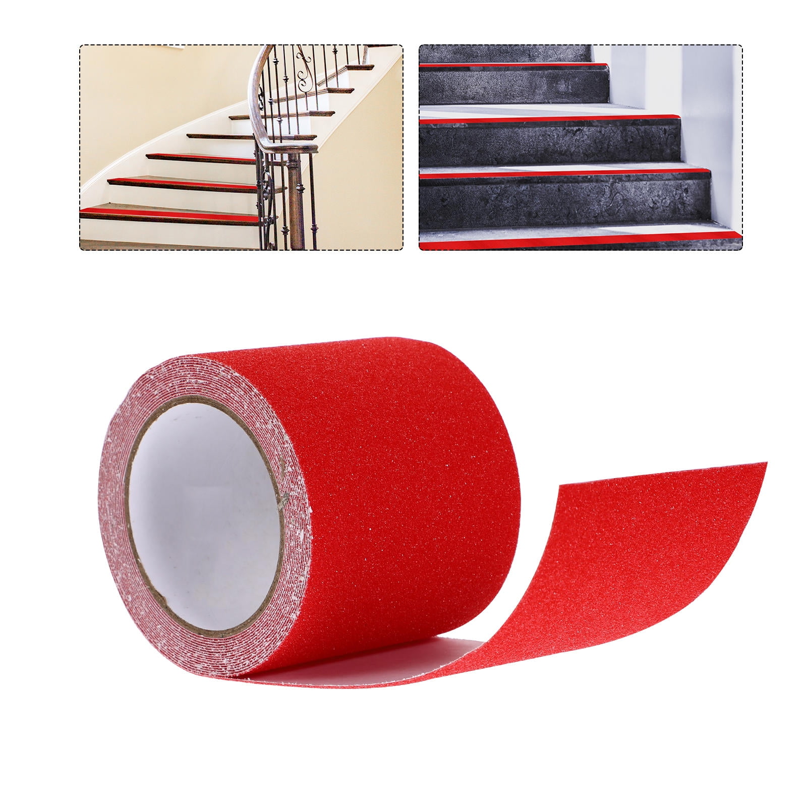 Homoyoyo 1Set Non Skid Tape Grip Strips for Steps Outdoor Use Red 10Cm ...