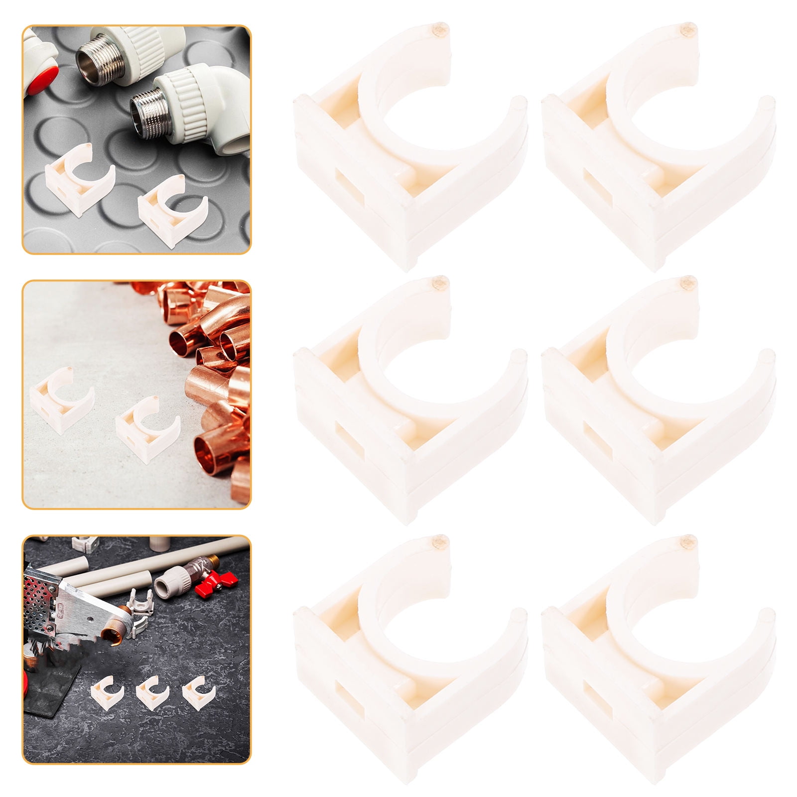 Homoyoyo Pipe Support Brackets Talon Clamps White 200Pcs - Walmart.com