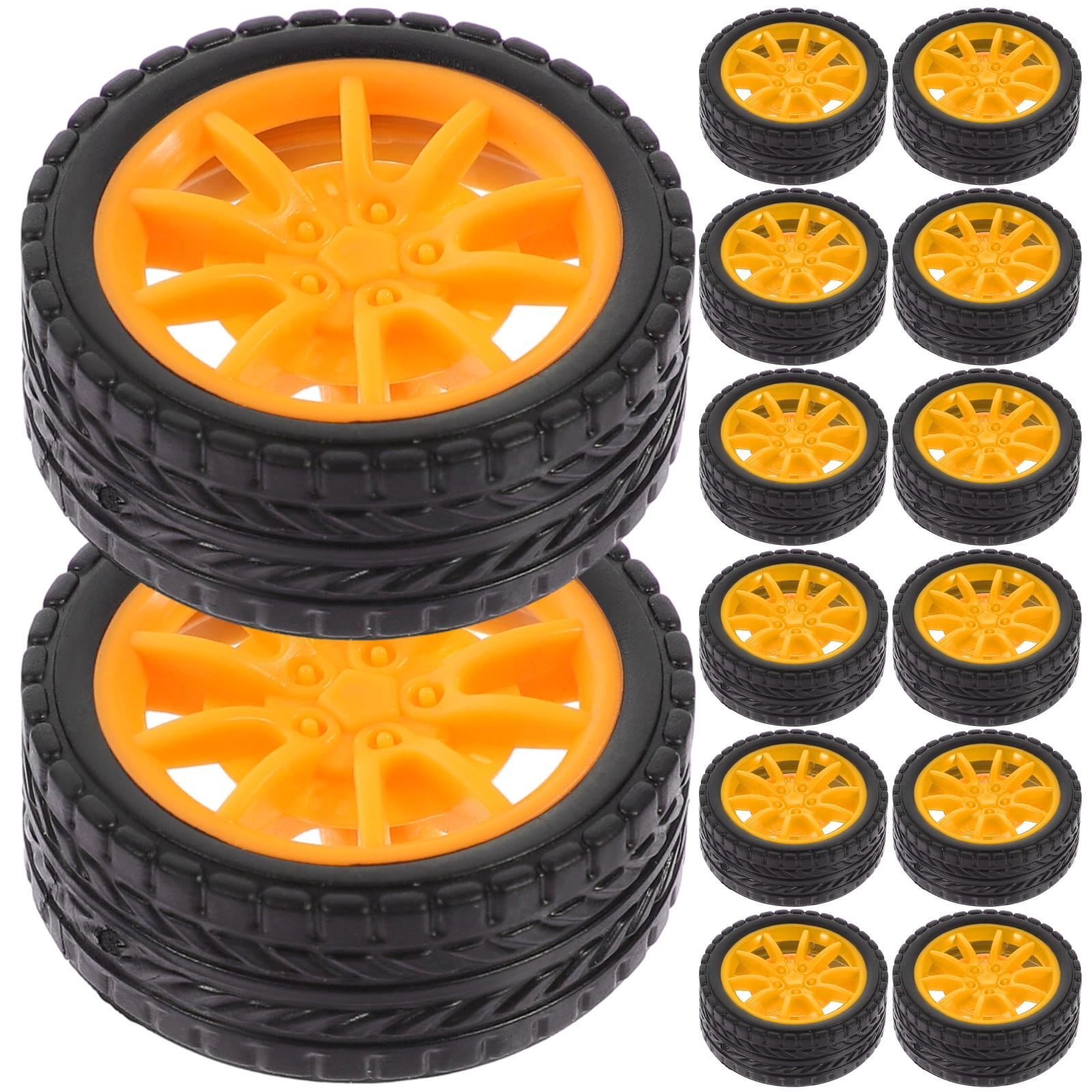 Homoyoyo 20Pcs Diy Wheels for Toy Car for Kids Hands-on Game Experience ...