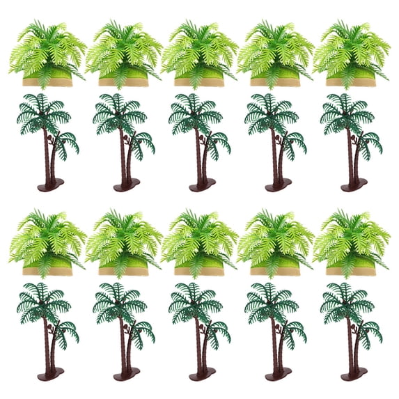 Homoyoyo 20Pcs Plastic Palm Tree Models Realistic Artificial Coconut ...
