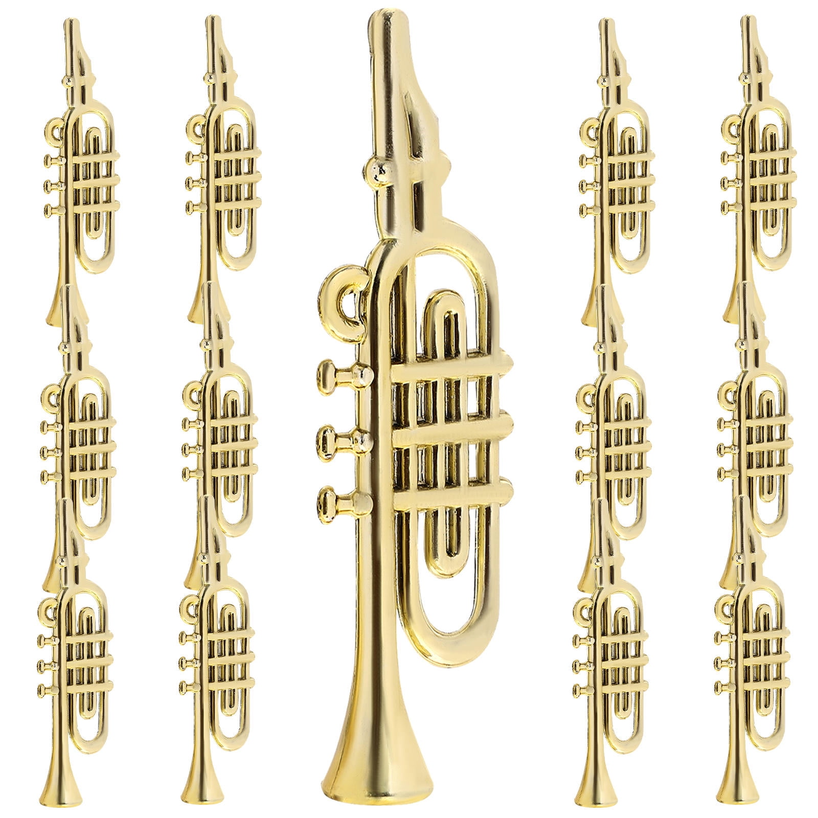 Homoyoyo 20 Pieces Plastic Trumpet Ornaments for Christmas Tree ...