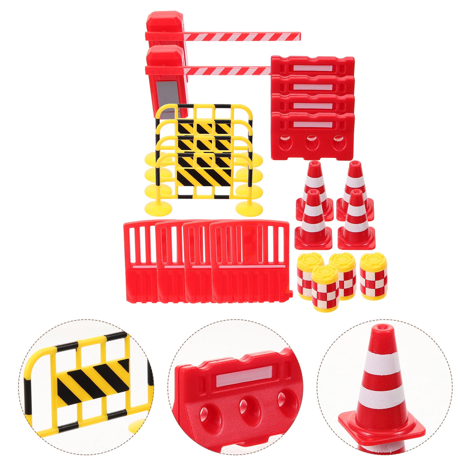Homoyoyo 22 Pcs Traffic Signs Street Playset for Kids in Assorted Color ...