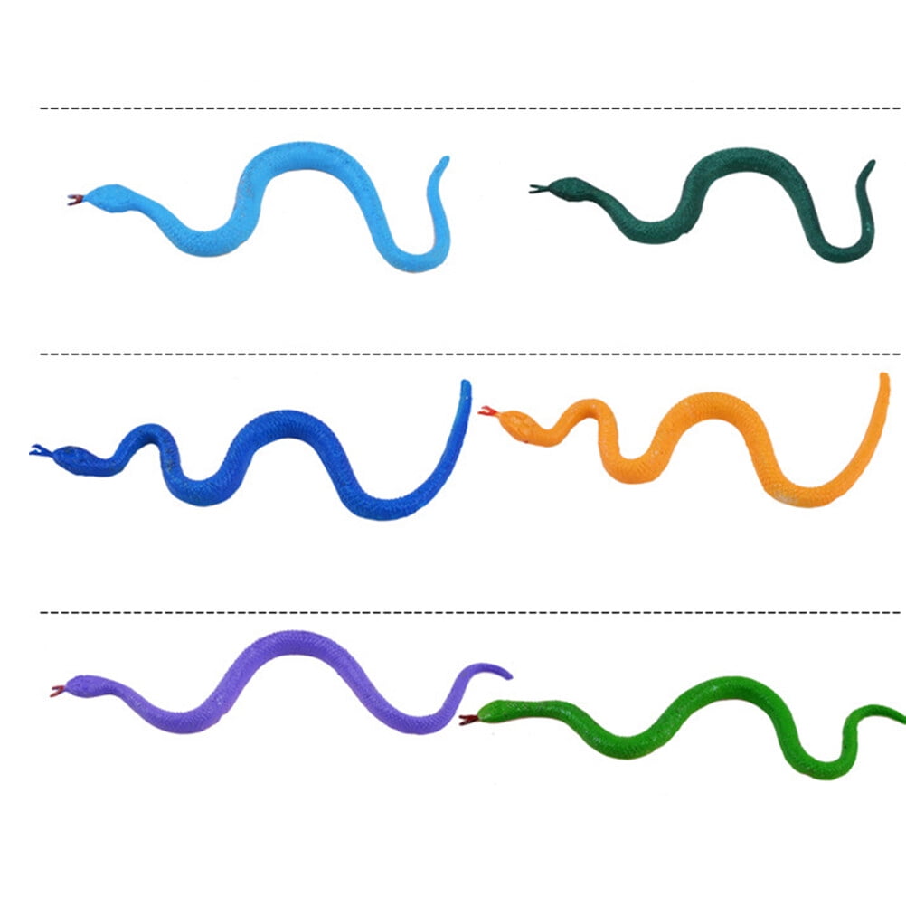 Homoyoyo 24Pcs Snake Toy PVC Material Assorted Color For Childrens Toy ...