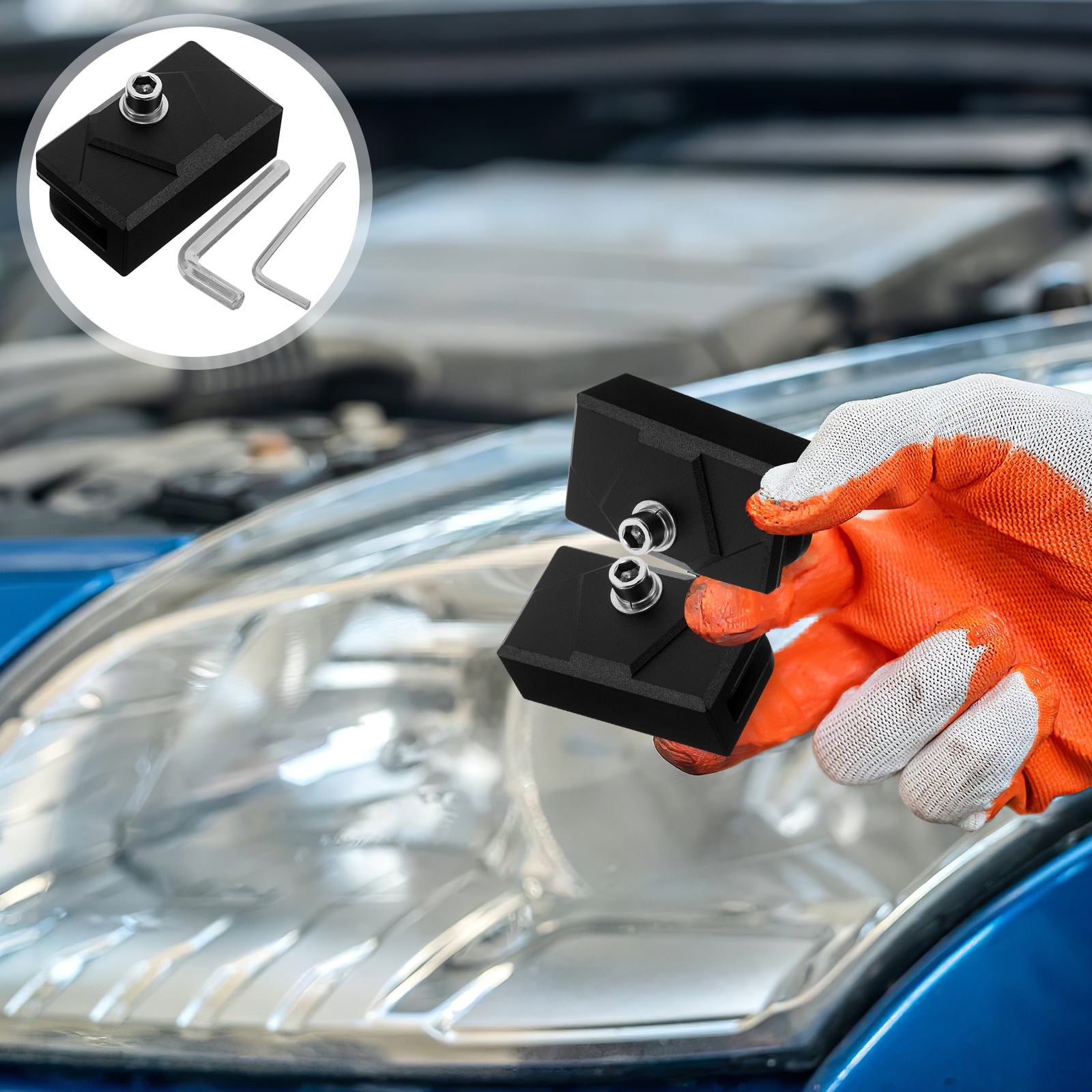 Homoyoyo 2Pcs Black Aluminum Alloy Truck and Suv Hood Mounting Brackets ...