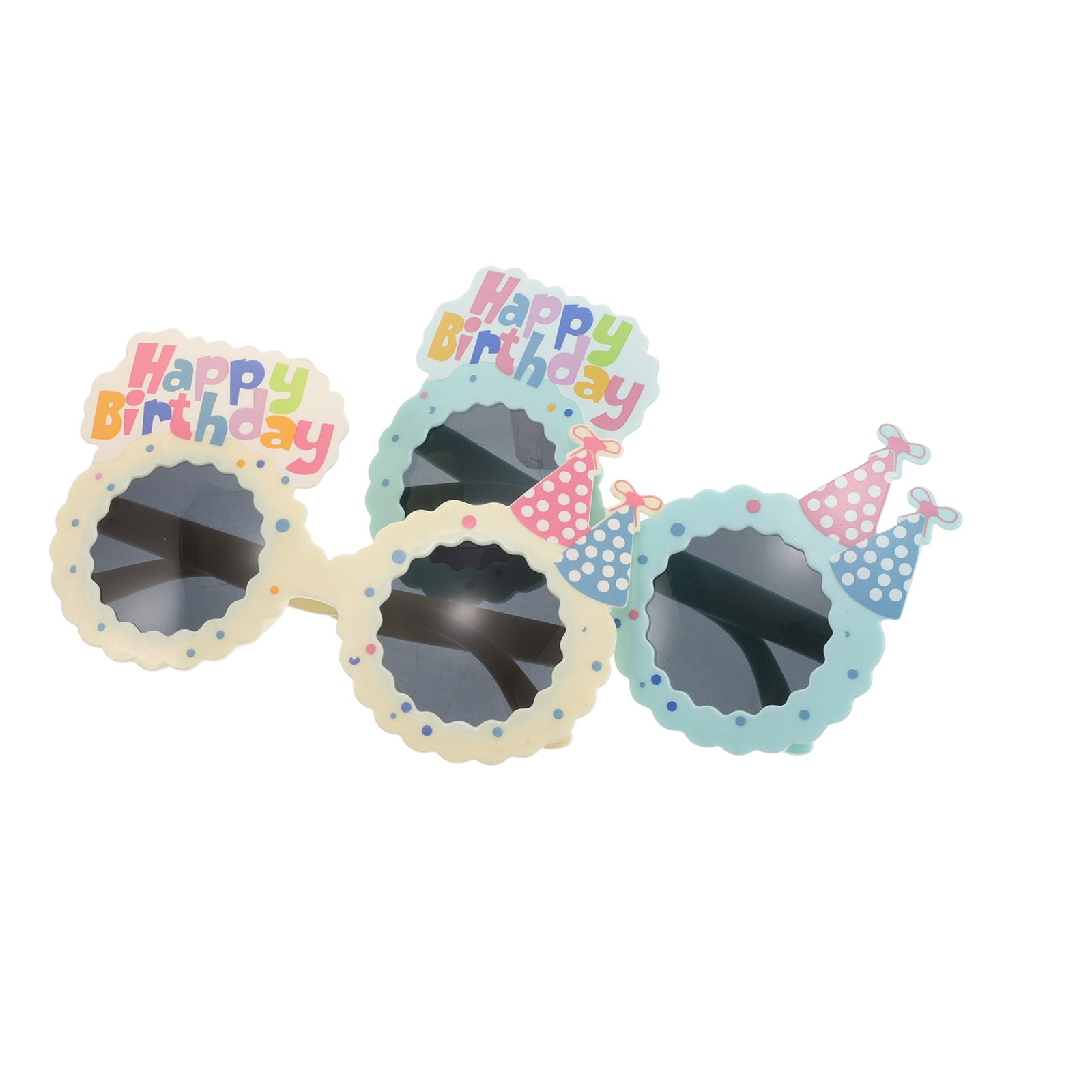 Homoyoyo 2Pcs Novelty Sunglasses Birthday Photo Booth Props Lightweight ...