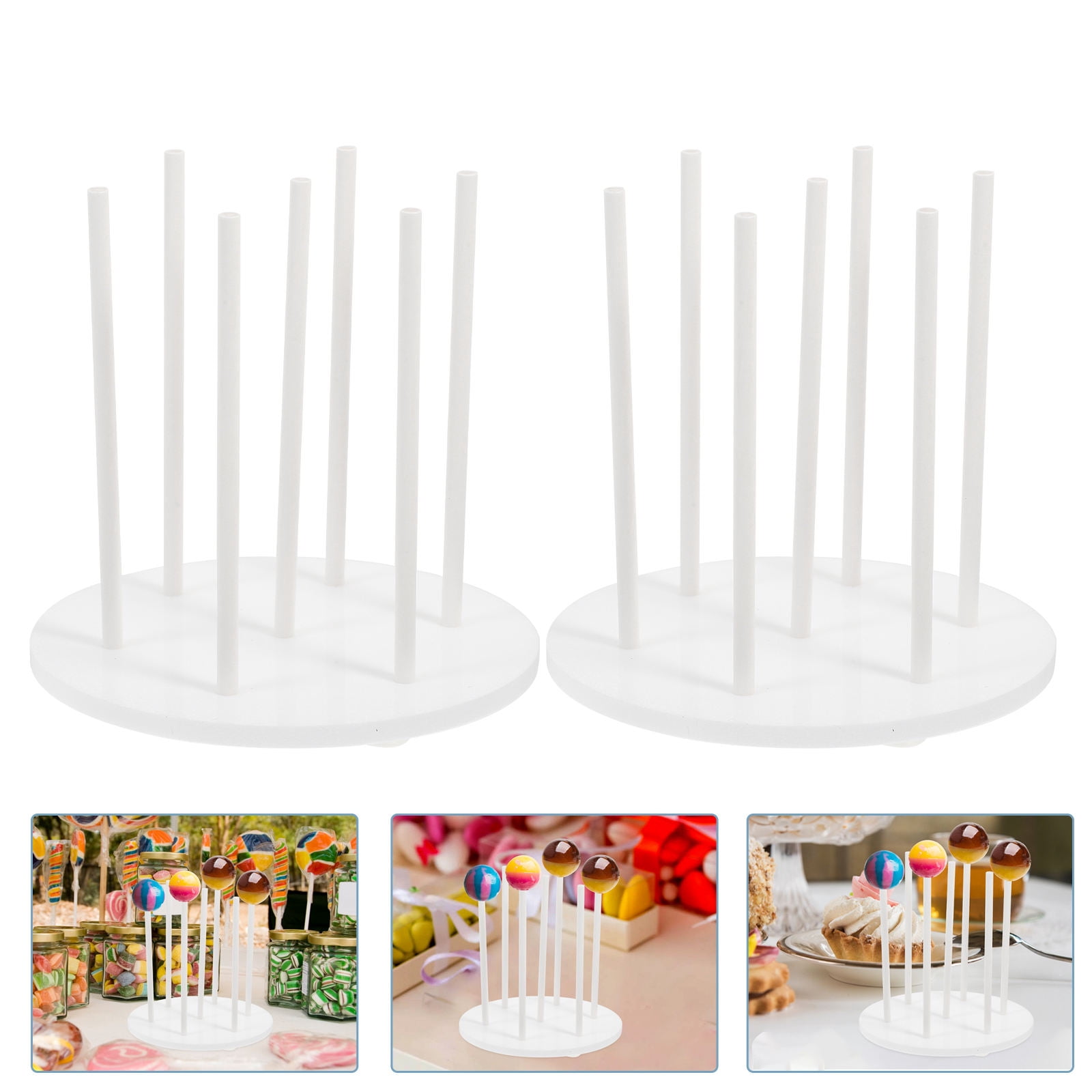 Homoyoyo Lollipop Display Stand Round Acrylic 2Pcs 3.9In - Walmart.com