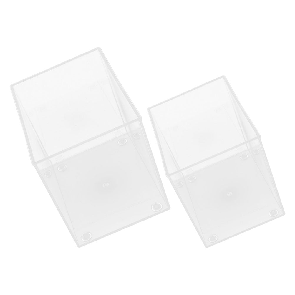 Homoyoyo 2Pcs Small Clear Plastic Aquarium Tank for Betta Fish Perfect ...
