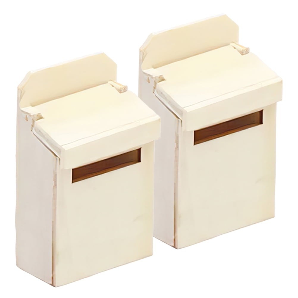 Homoyoyo Wooden Mailbox Model Set, Beige, Creative Realistic Design ...