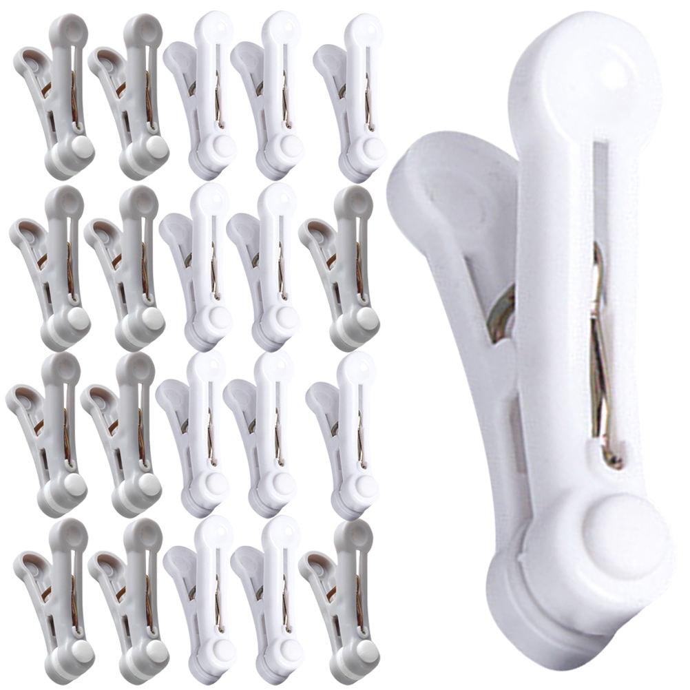 Homoyoyo Plastic Clothes Clamps Assorted Color 32Pcs Metal Drying Clips ...