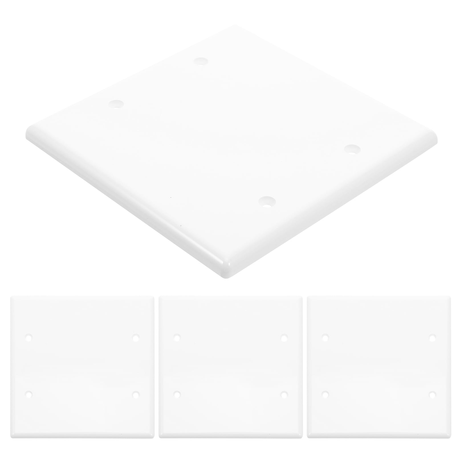 Homoyoyo 4Sets White Blank Outlet Cover Plates Decorative Plastic Wall ...