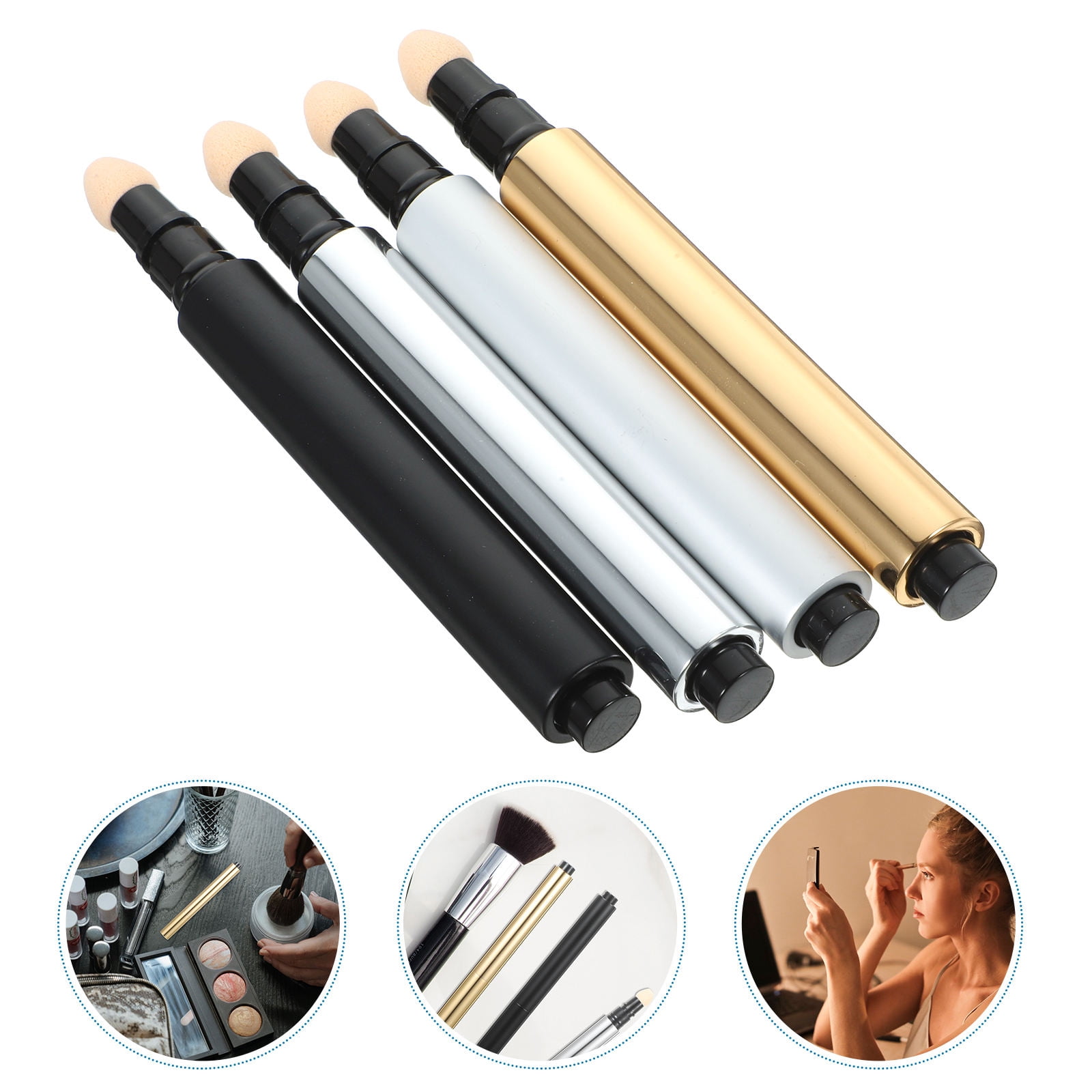 Homoyoyo 4Set Empty Foundation Tube Assorted Color for Daily Use Makeup ...