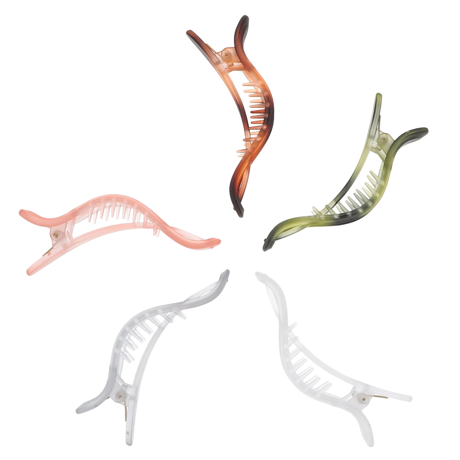 Homoyoyo 5 Pieces Non-slip Large Acrylic Hair Claw Clips for Styling ...