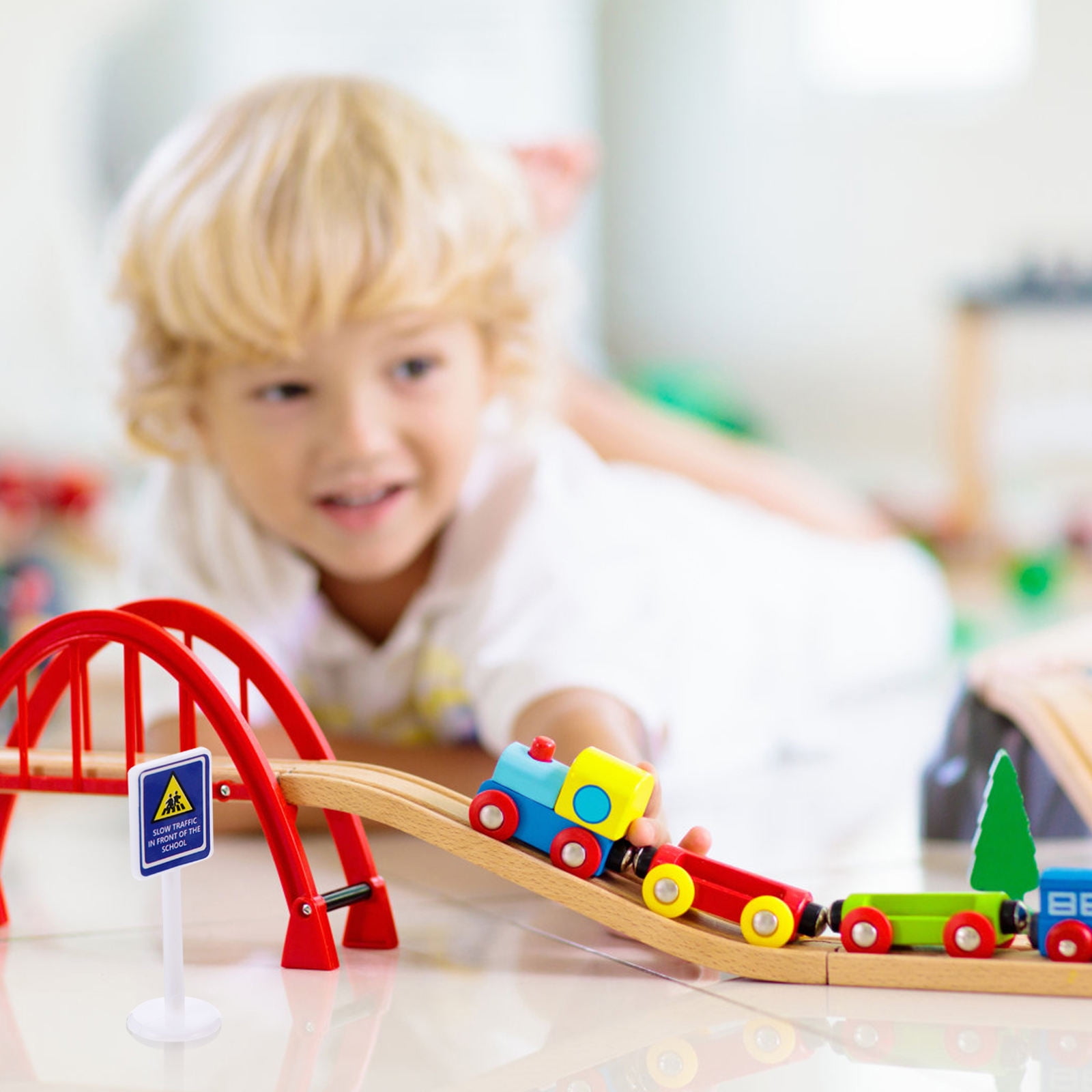 Homoyoyo Small Plastic Traffic Signs Traffic Sign Model Toy 56Pcs ...