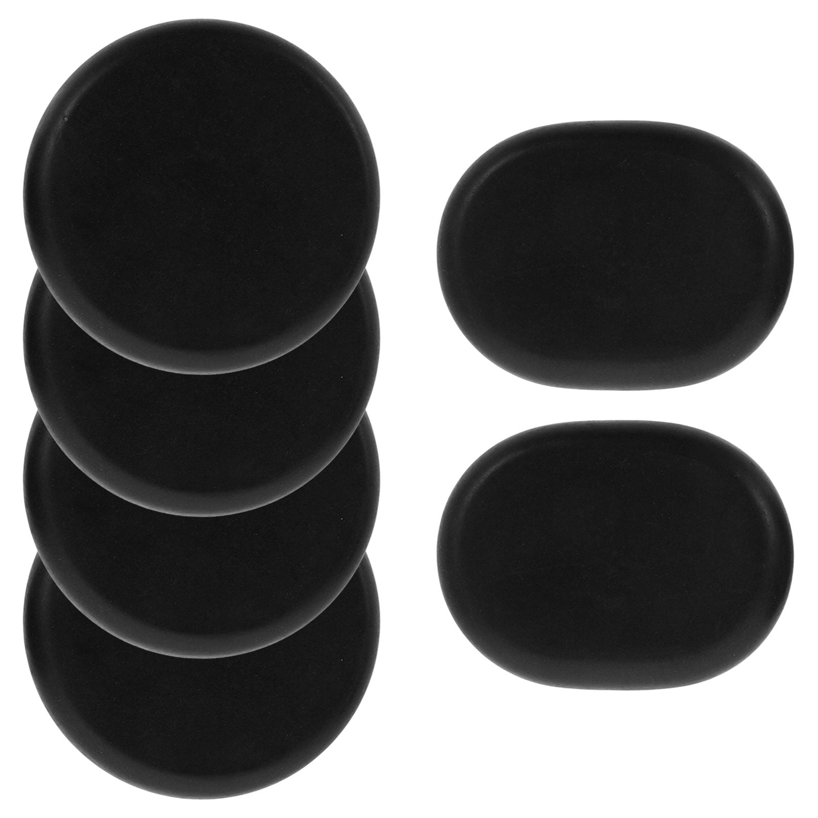 Homoyoyo 6Pcs Black Round Massage Stones for Spa Enthusiasts and People ...