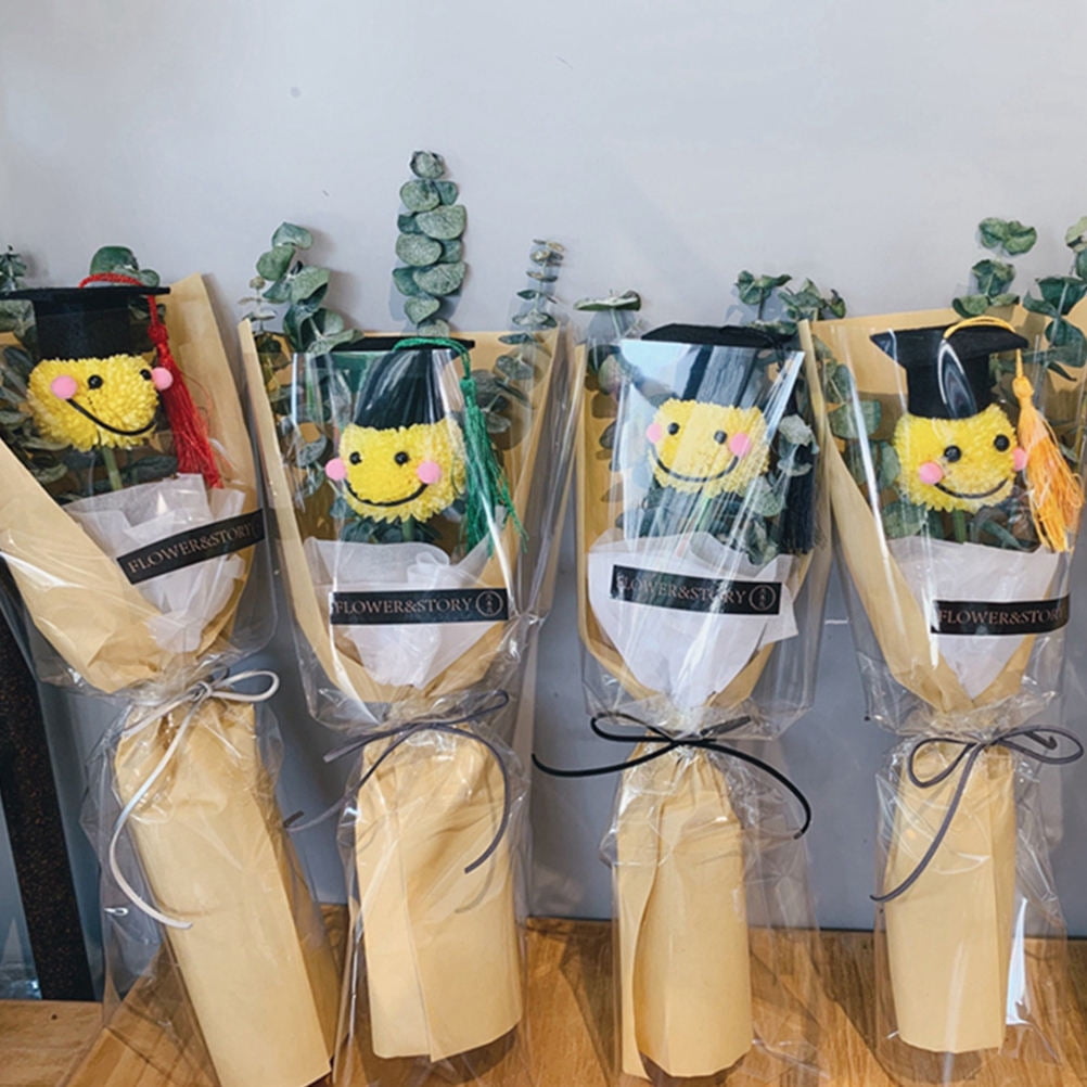 Homoyoyo Tassel Cap Wine Bottle Cover Green Non Woven Fabric 6Pcs 2.2x2 ...