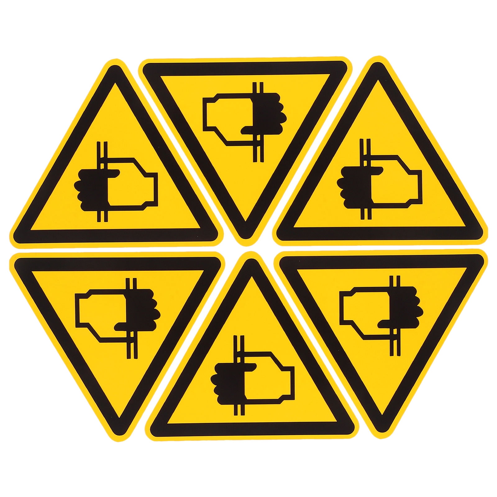 Homoyoyo 6Pcs Hand Crushing Warning Decals Safety Stickers for Devices ...