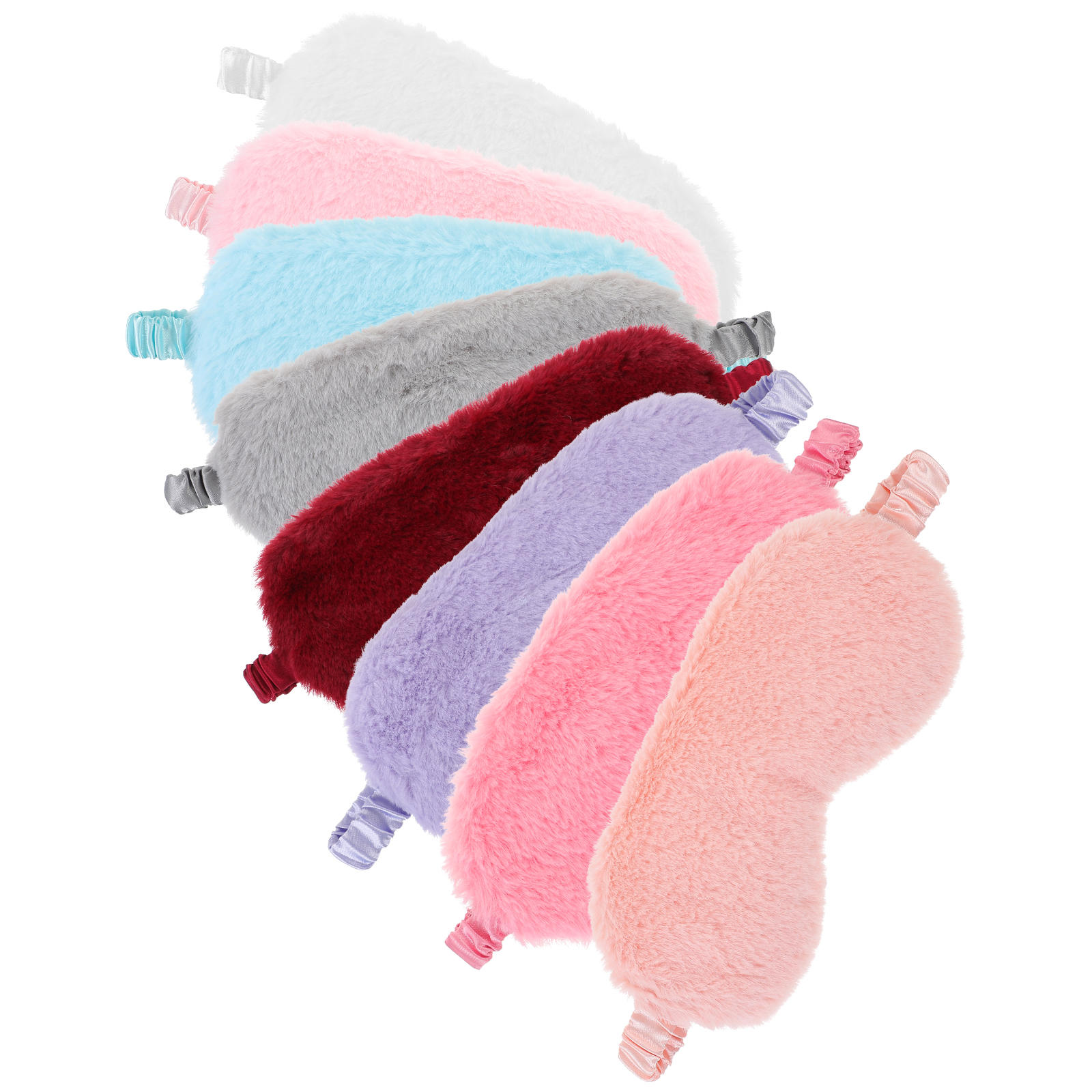 Homoyoyo 8Pcs Eye Masks Plush Furry Design for Sleep and Light Blocking ...