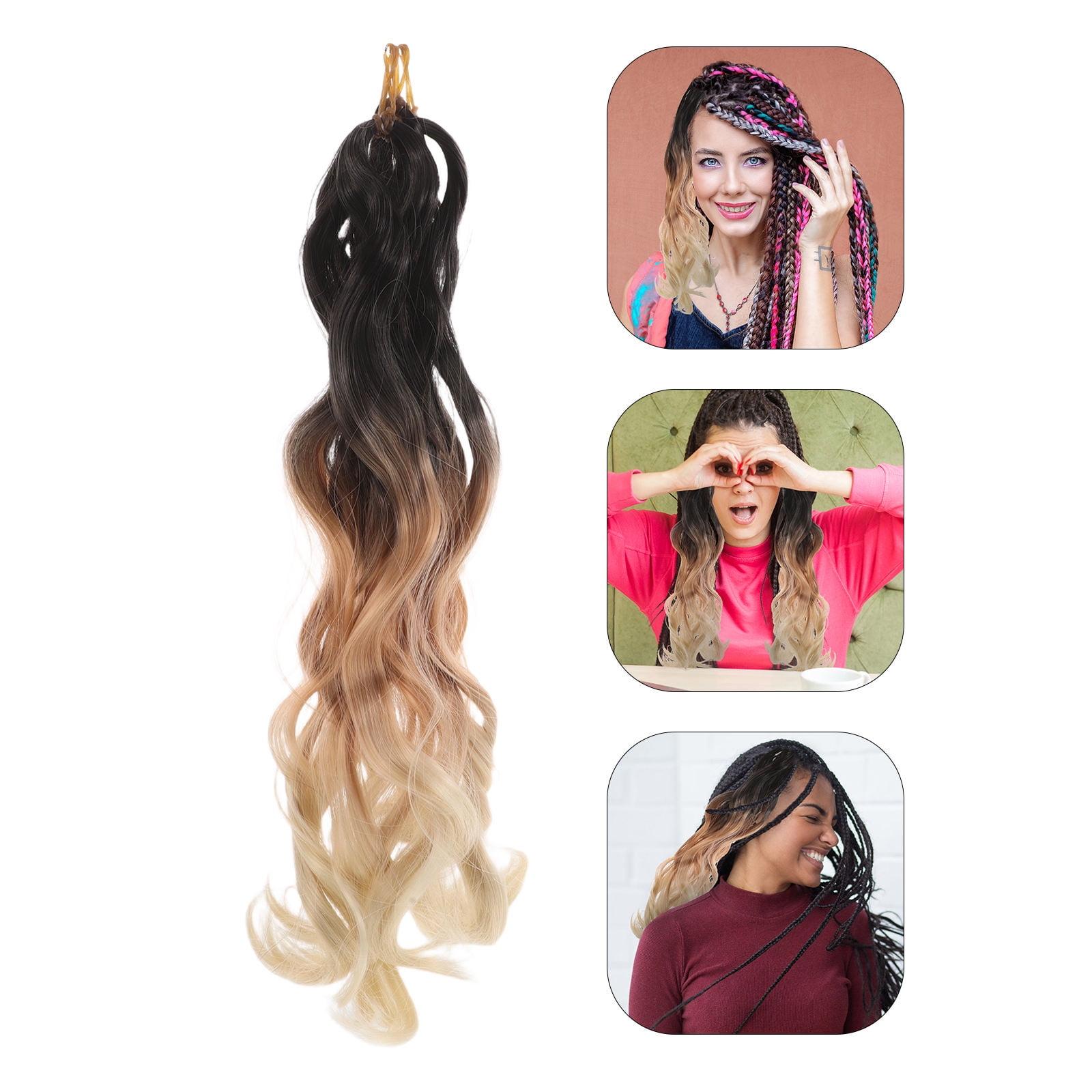 Homoyoyo 8Pcs Goddess Box Braids Crochet Hair Extensions Synthetic ...