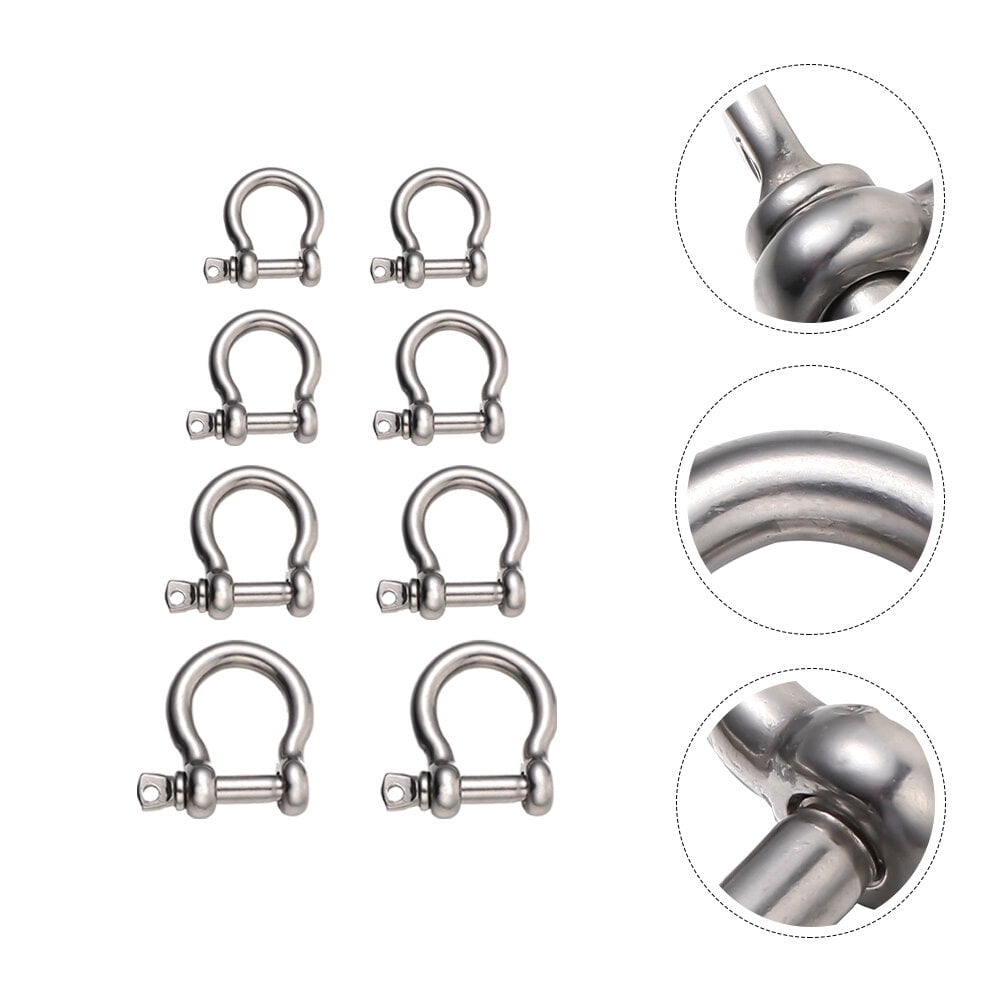 Homoyoyo 8Pcs Steel Bow Shackles for Towing and Lifting with Vehicle ...